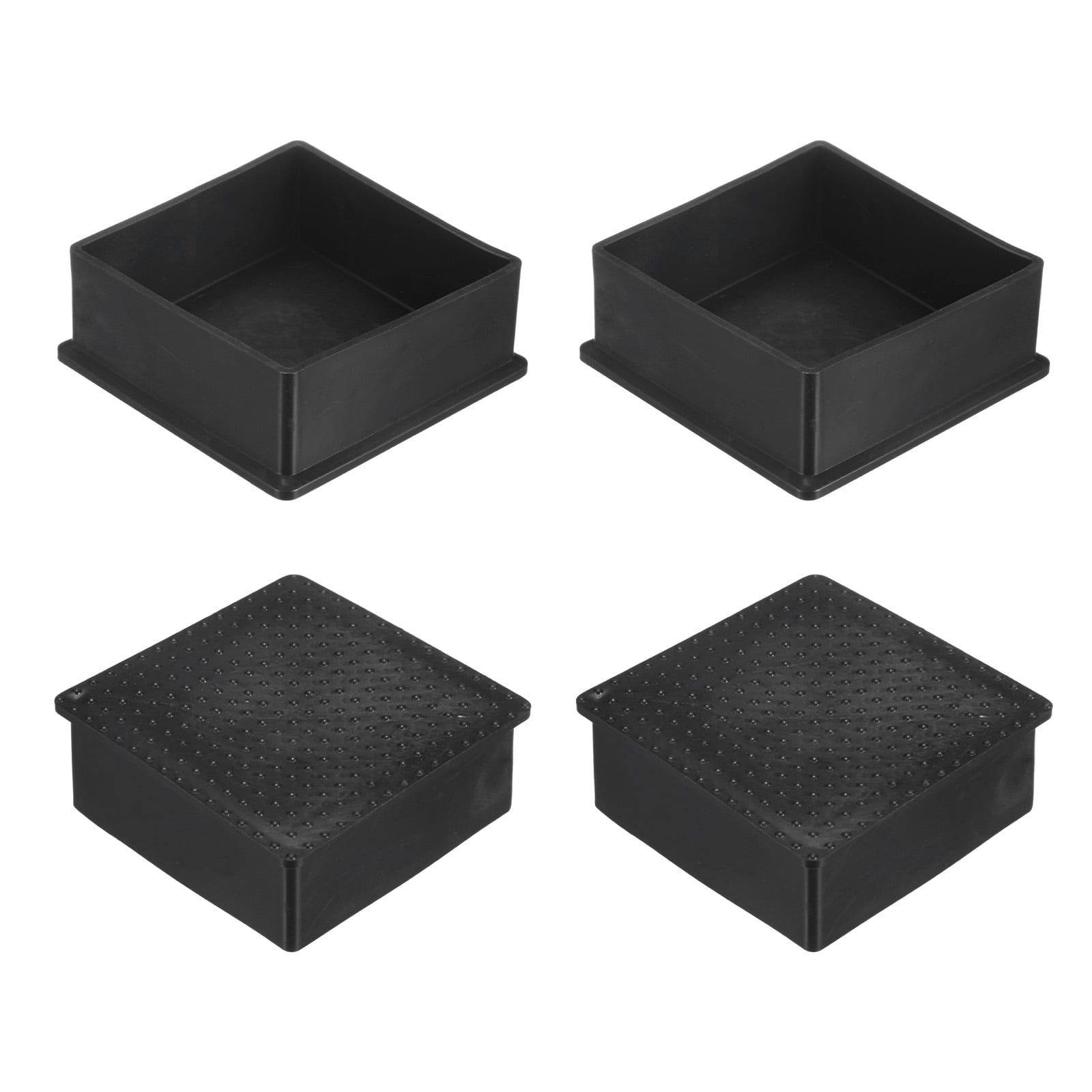 Uxcell 4-Pack Square Furniture Leg Caps, 3" (75mm) Leg Caps for Chairs ...