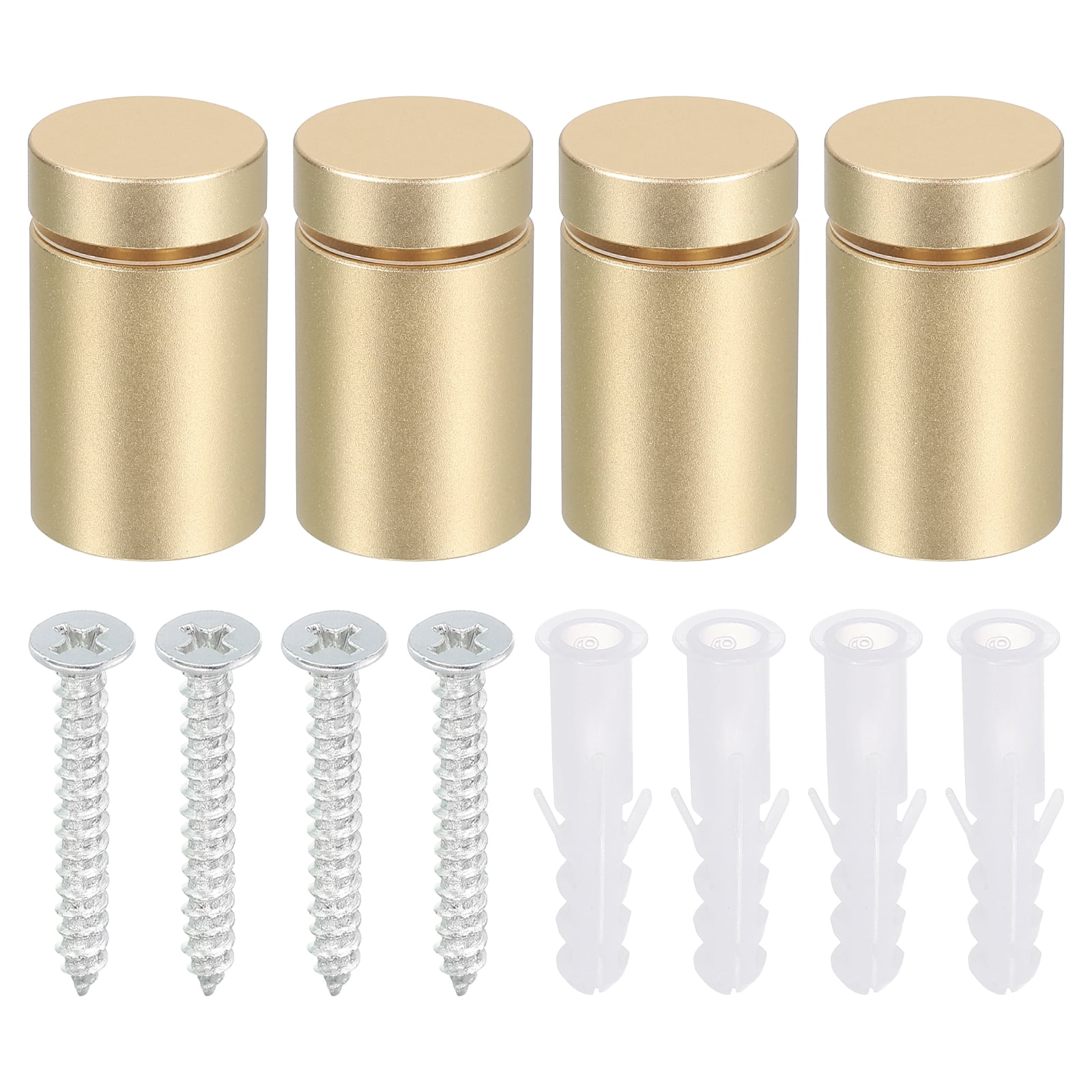 Uxcell 4 Pack Standoff Screws, 3/4" x 1.3" Aluminum Wall Standoff ...