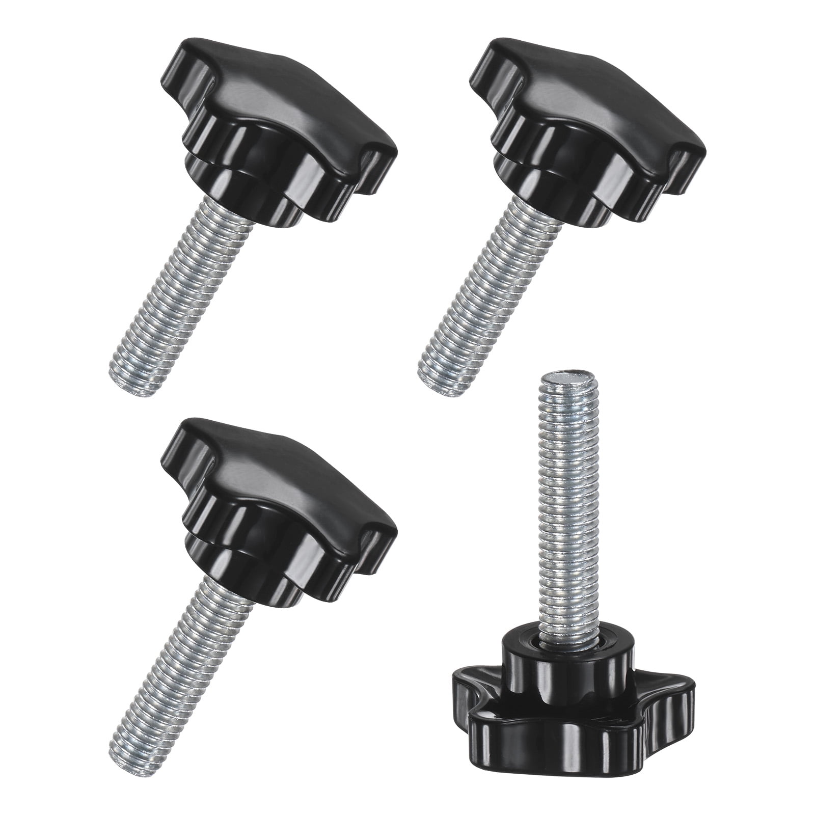 Uxcell 4-Pack Star Clamping Knobs, M10x40mm Male Thread Hand Tightening ...
