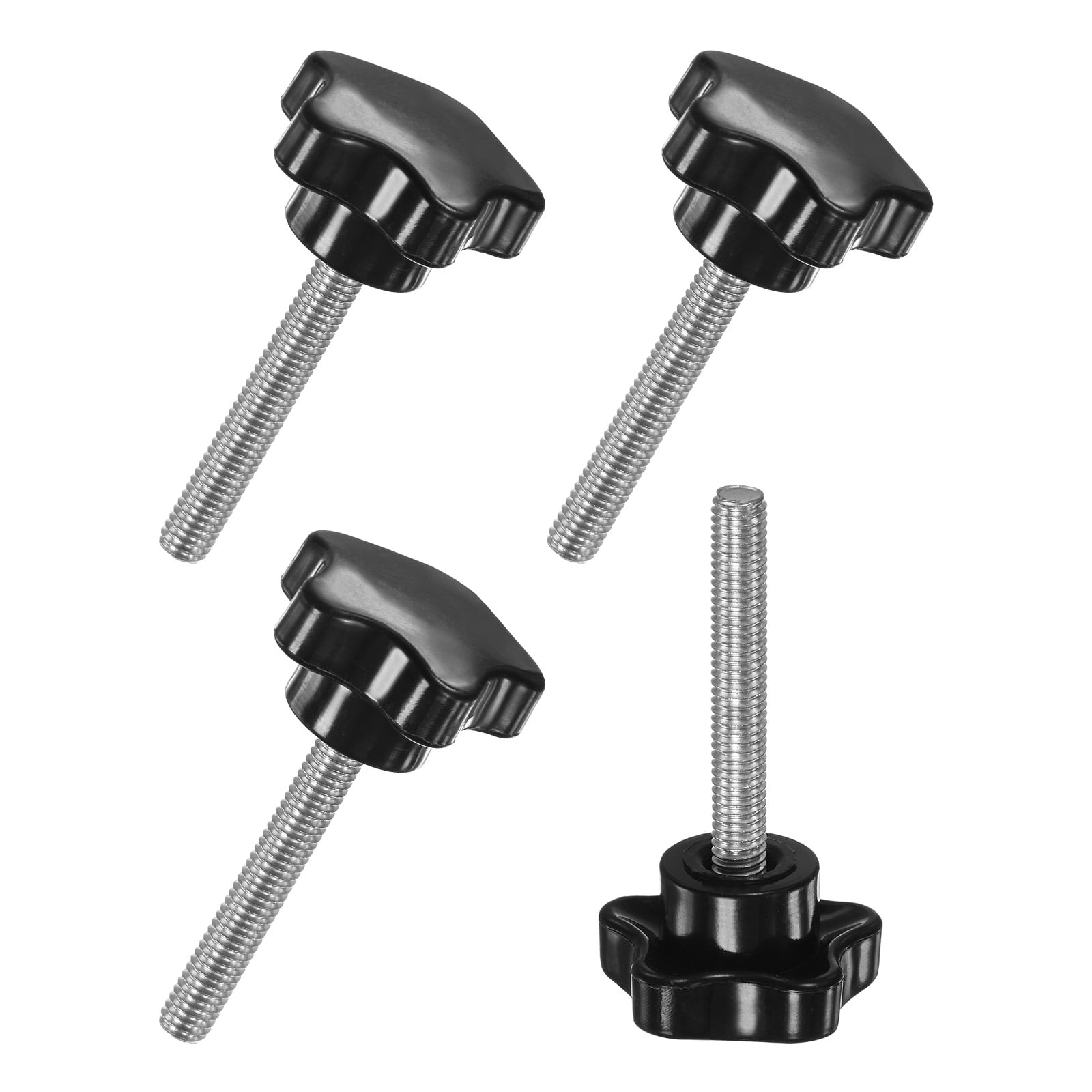 Uxcell 4-Pack Star Clamping Knobs, M6x40mm Male Thread Hand Tightening ...
