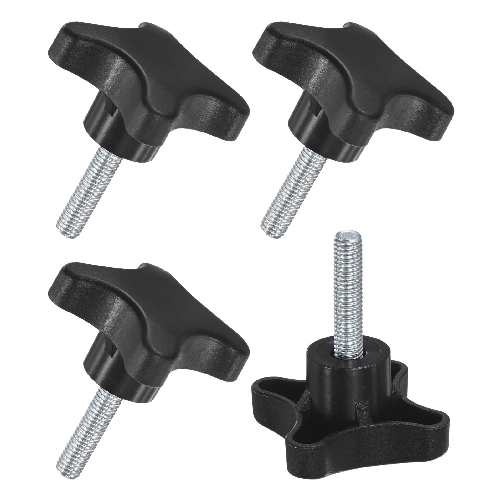 Uxcell 4-Pack Star Clamping Knobs, M8x35mm Male Thread Hand Tightening ...