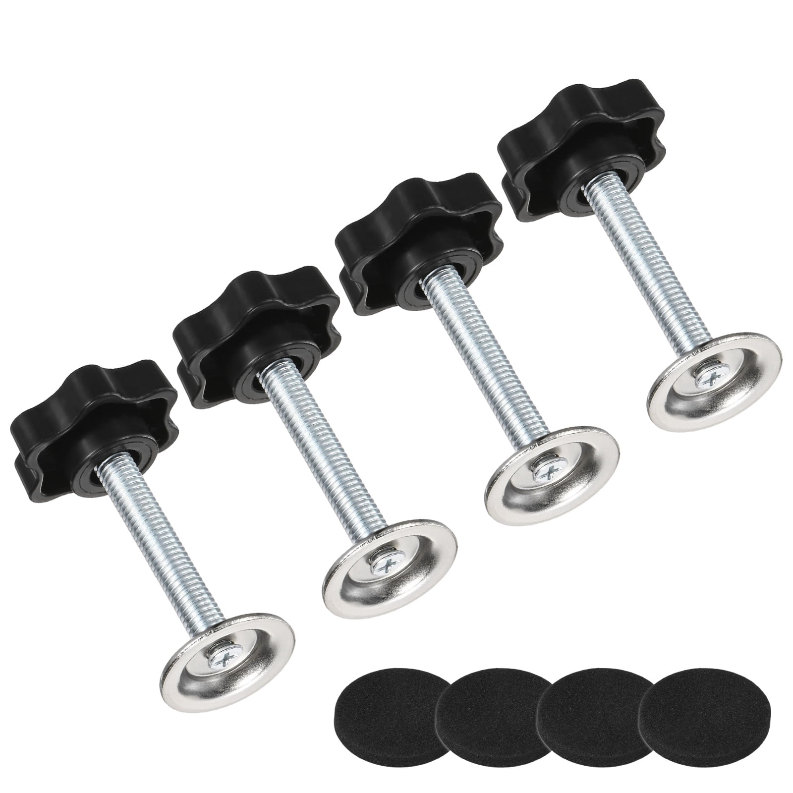 Uxcell 4-Pack Star Handle Hand Screws, M8x45mm Thread Star Clamping ...