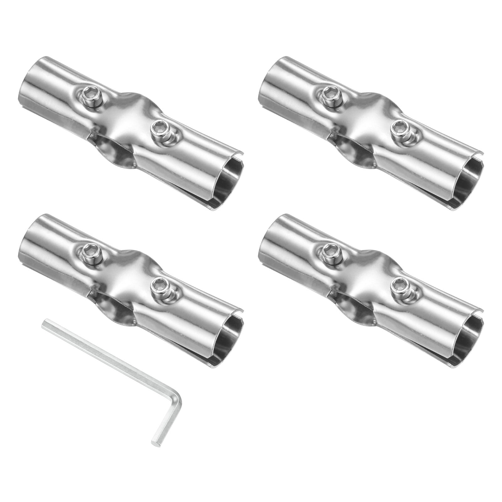 Uxcell 4-Pack Structural Pipe Connector, 3 Way Pipe Clamp Stainless ...