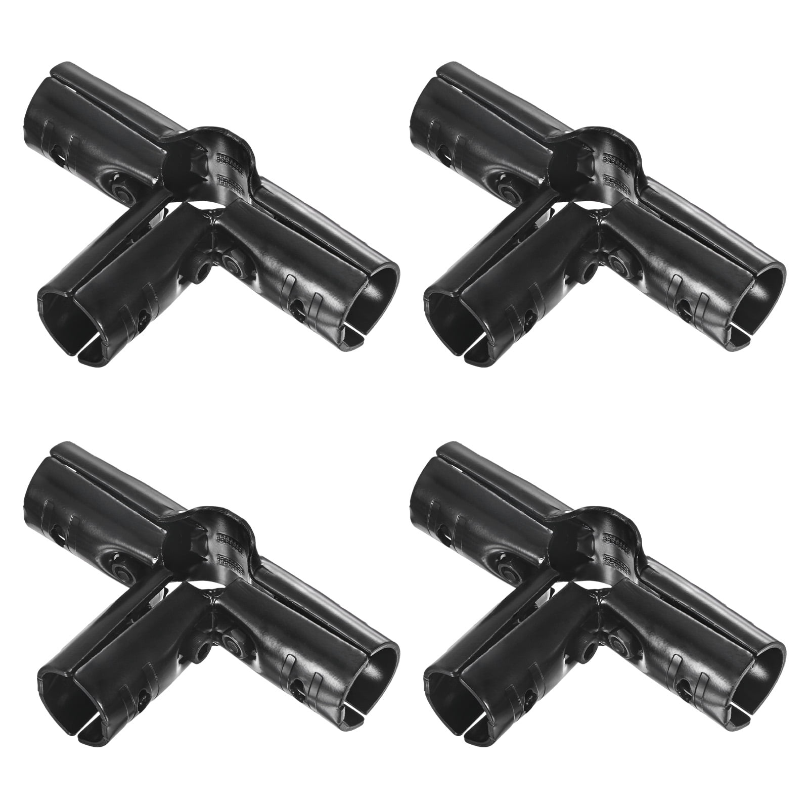 Uxcell 4-Pack Structural Pipe Connector, 4 Way pipe clamp Steel Pipe ...
