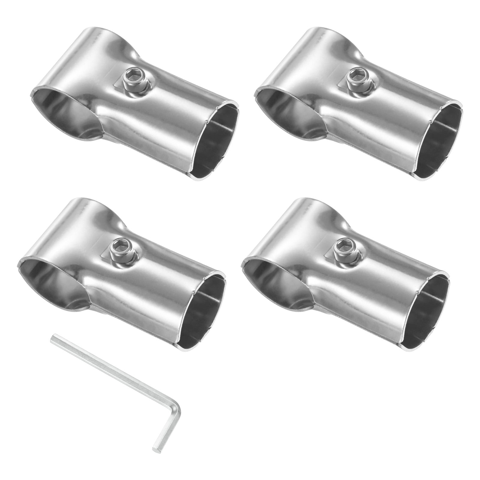 Uxcell 4-Pack Structural Pipe Connector, T Clamps Stainless Steel Pipe ...