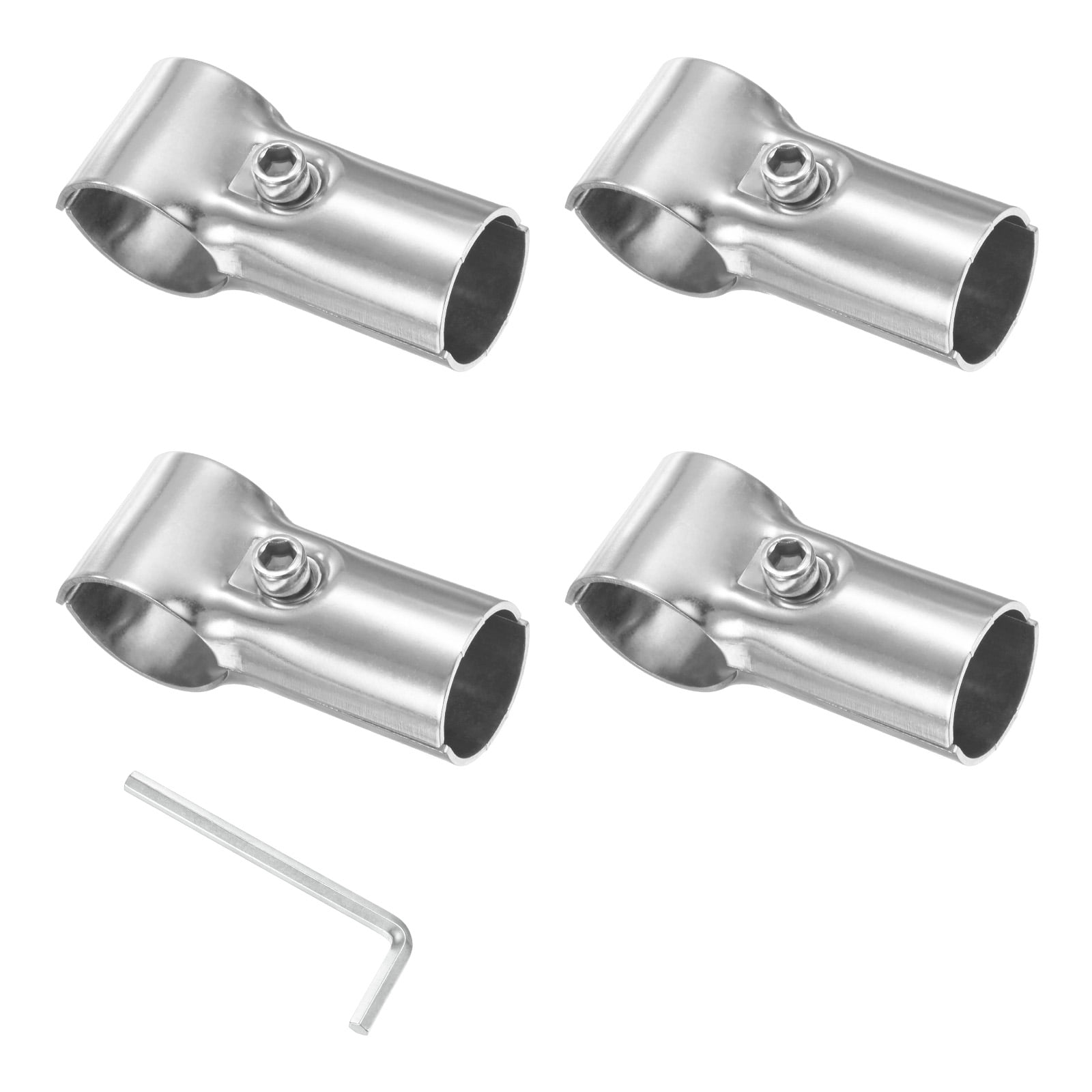 Uxcell 4-Pack Structural Pipe Connector, T Clamps Stainless Steel Pipe ...