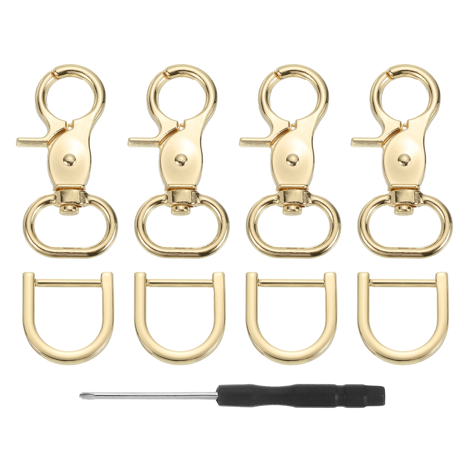 Uxcell 4 Pack Swivel Snap Hook, 20mm(3/4") Trigger Snap with D Ring ...