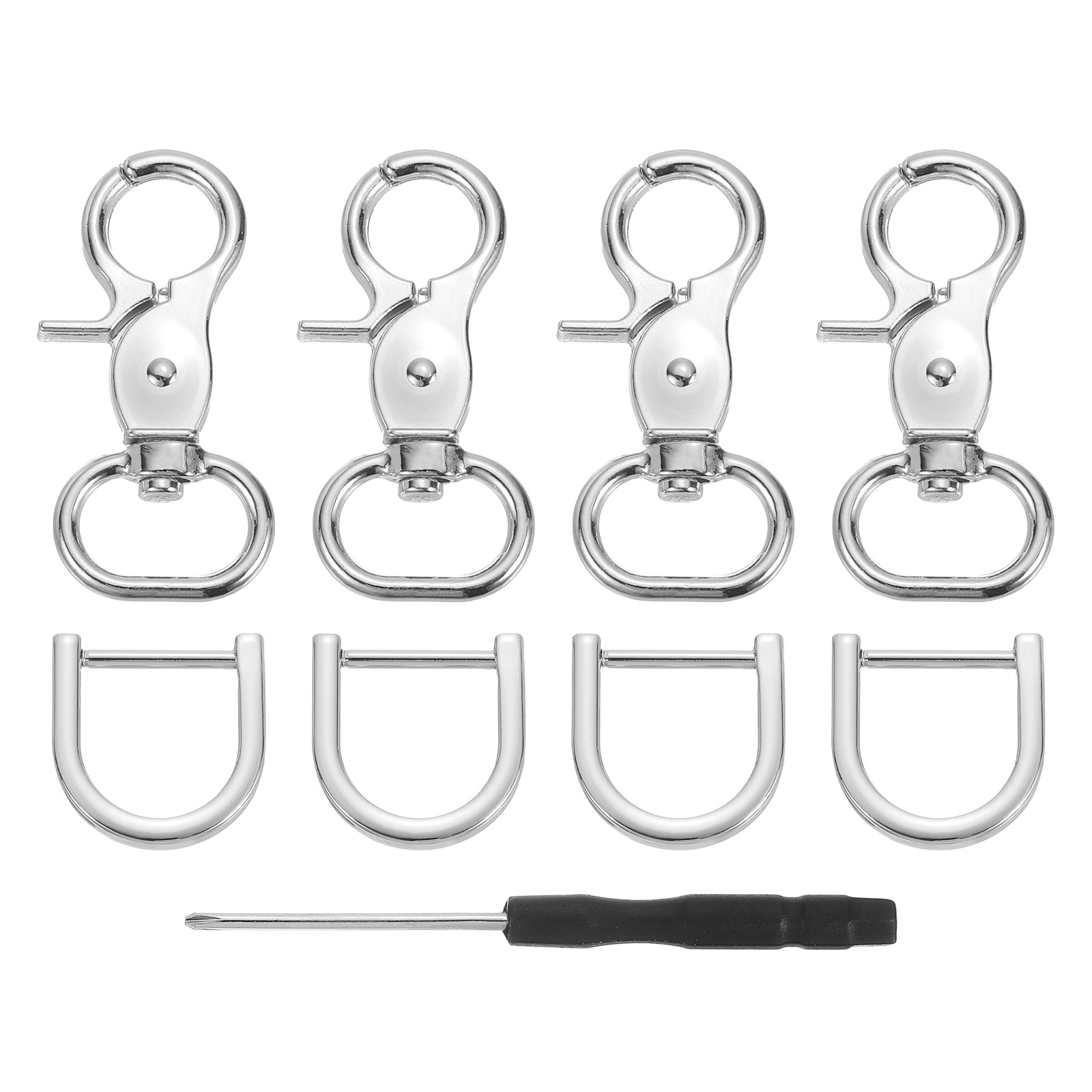 Uxcell 4 Pack Swivel Snap Hook, 20mm(3/4") Trigger Snap with D Ring ...
