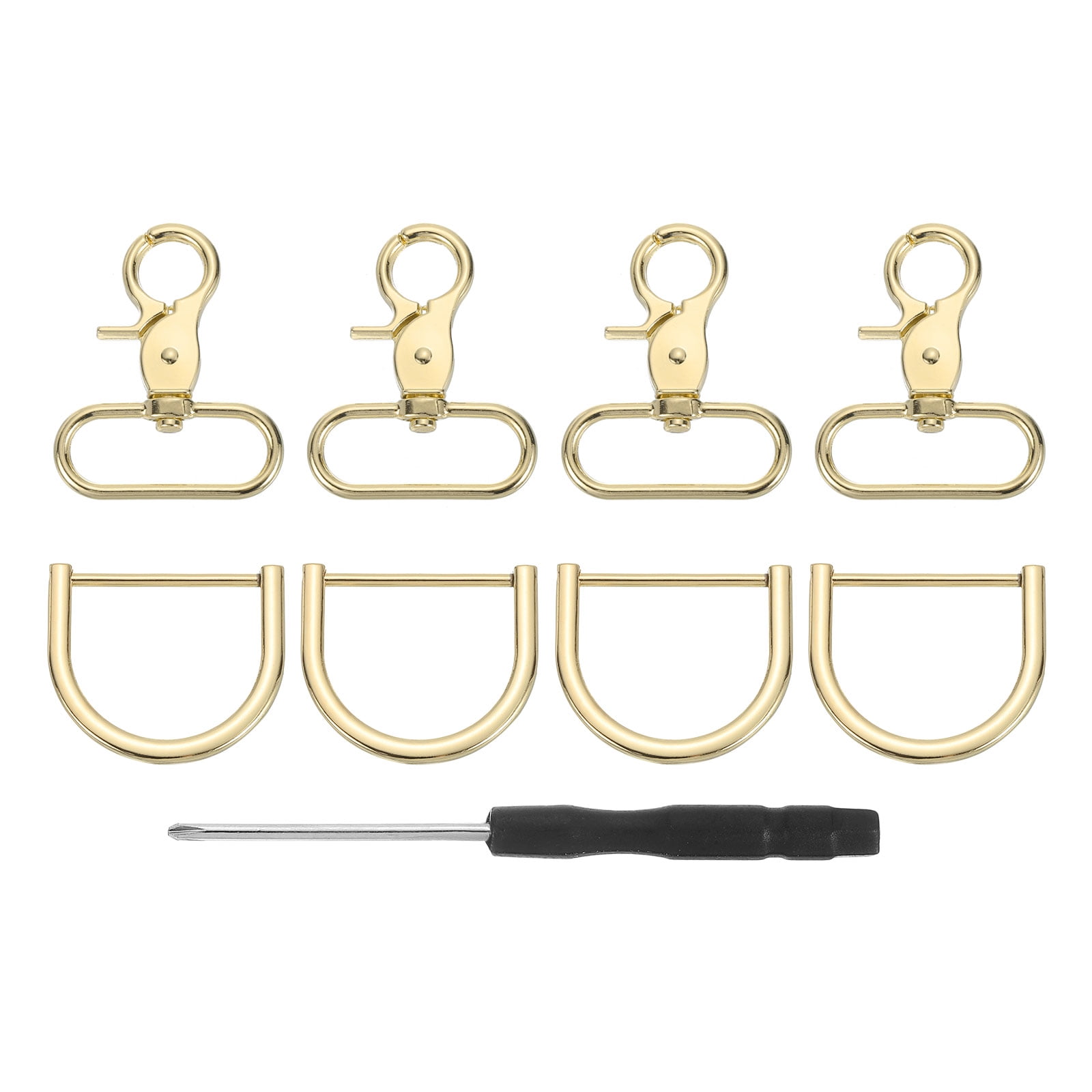 Uxcell 4 Pack Swivel Snap Hook, 38mm(1 1/2") Trigger Snap with D Ring ...
