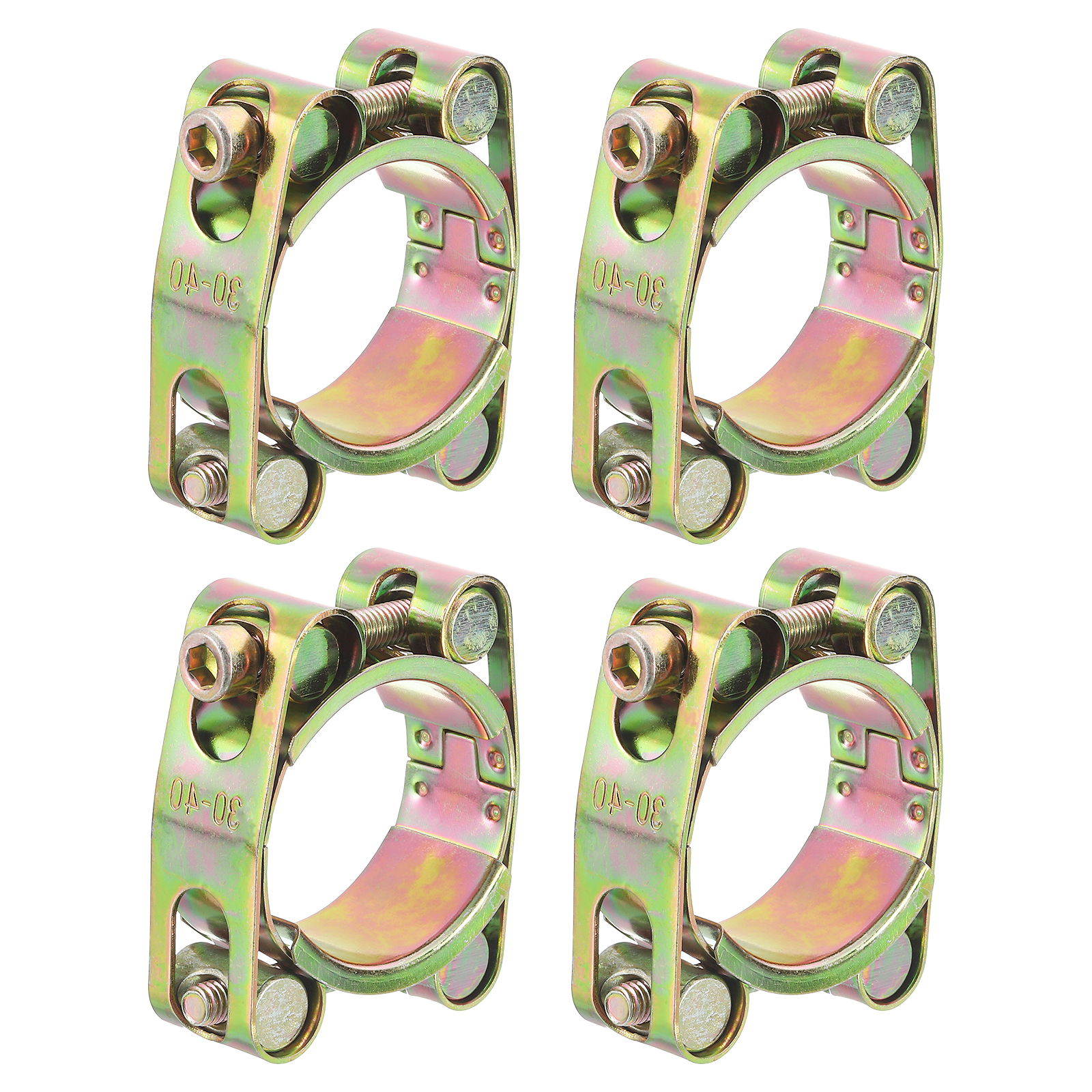 Uxcell 4 Pack T-Bolt Hose Clamp, 0.8" Heavy Duty Adjustable Tube Clamps ...