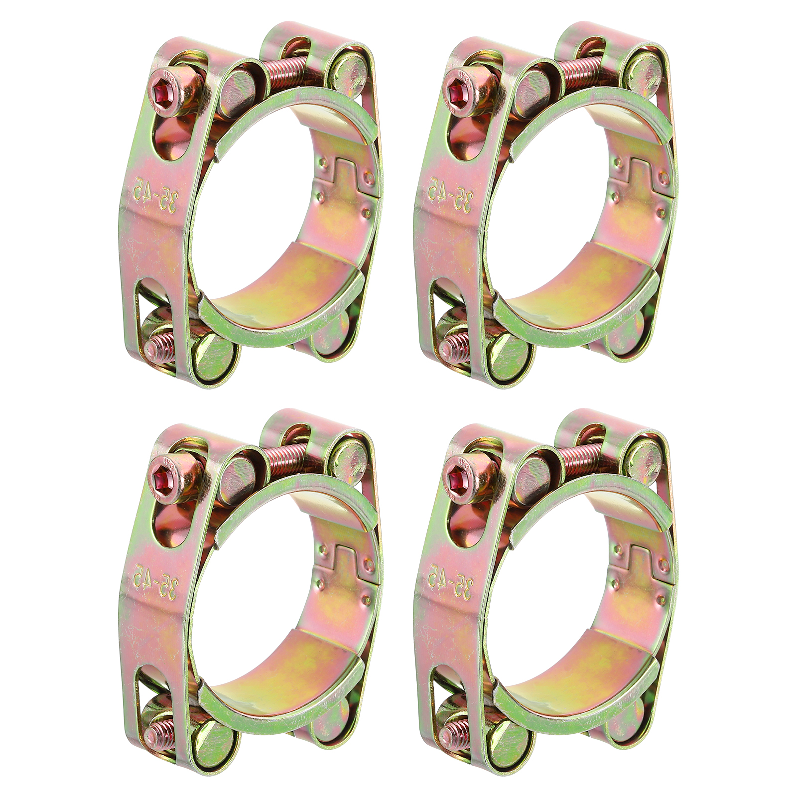 Uxcell 4 Pack T-Bolt Hose Clamp, 0.8" Heavy Duty Adjustable Tube Clamps ...