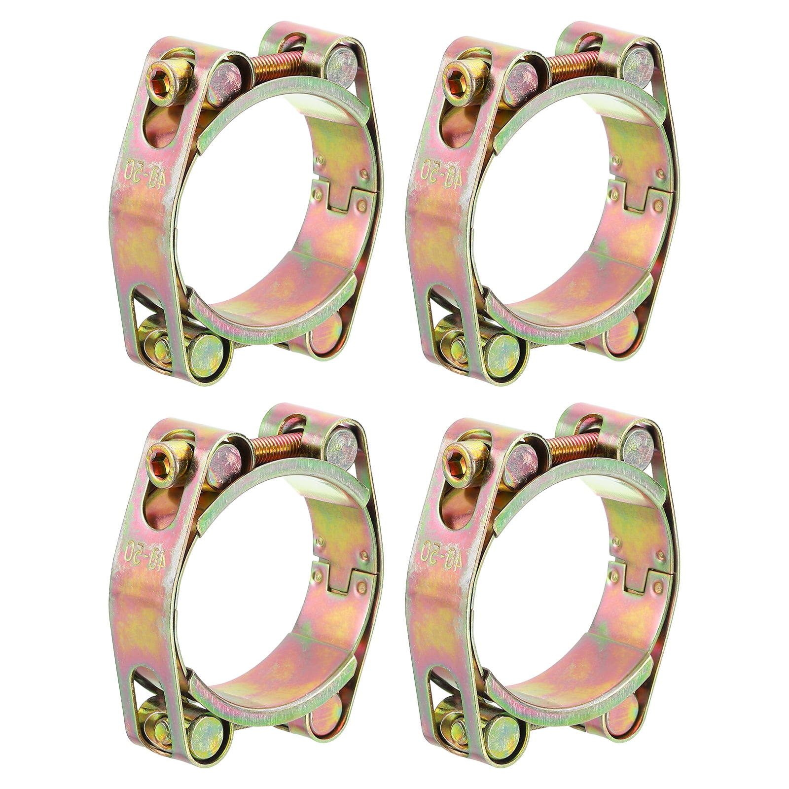 Uxcell 4 Pack T-Bolt Hose Clamp, 0.8" Heavy Duty Adjustable Tube Clamps ...