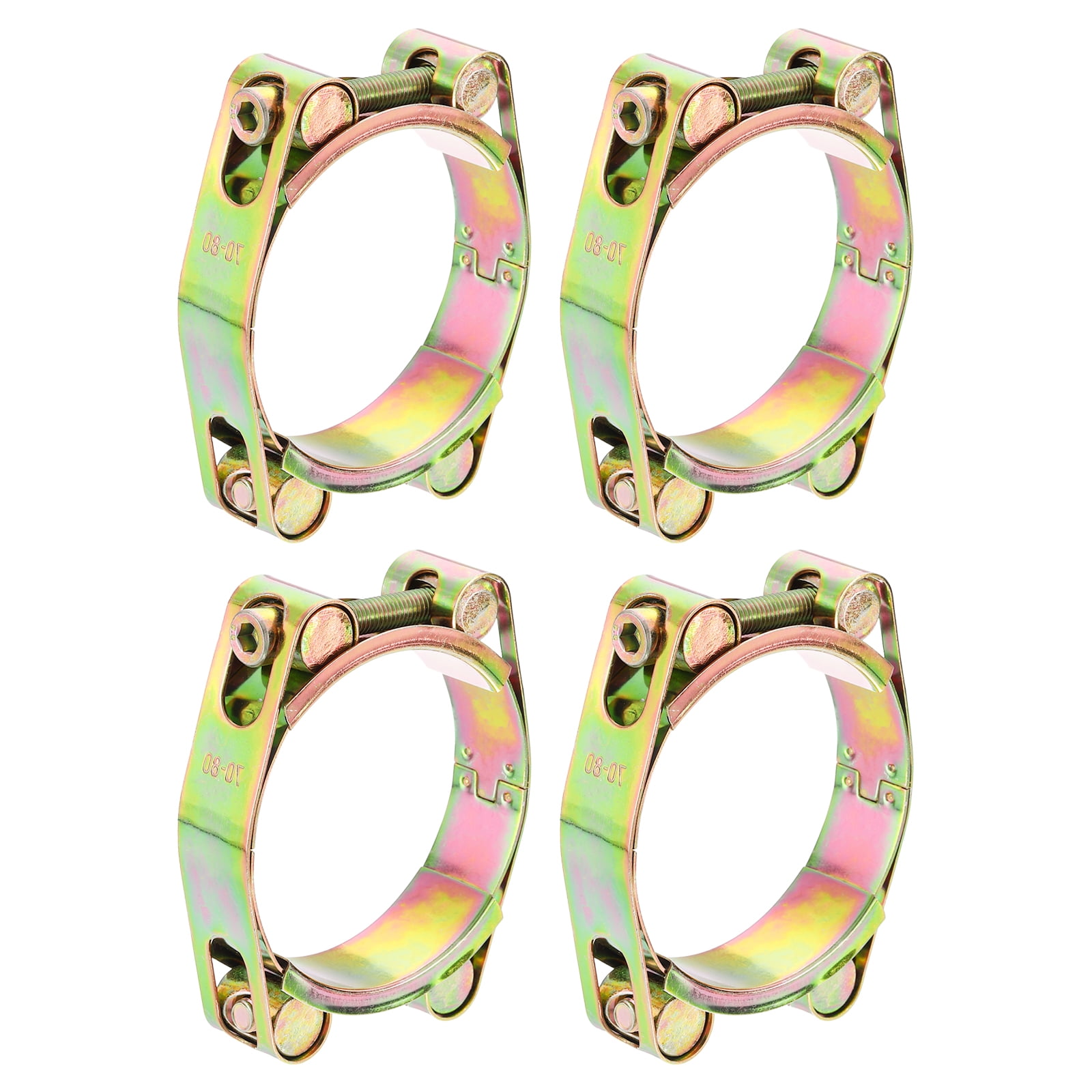 Uxcell 4 Pack T-Bolt Hose Clamp, 0.9" Heavy Duty Adjustable Tube Clamps ...