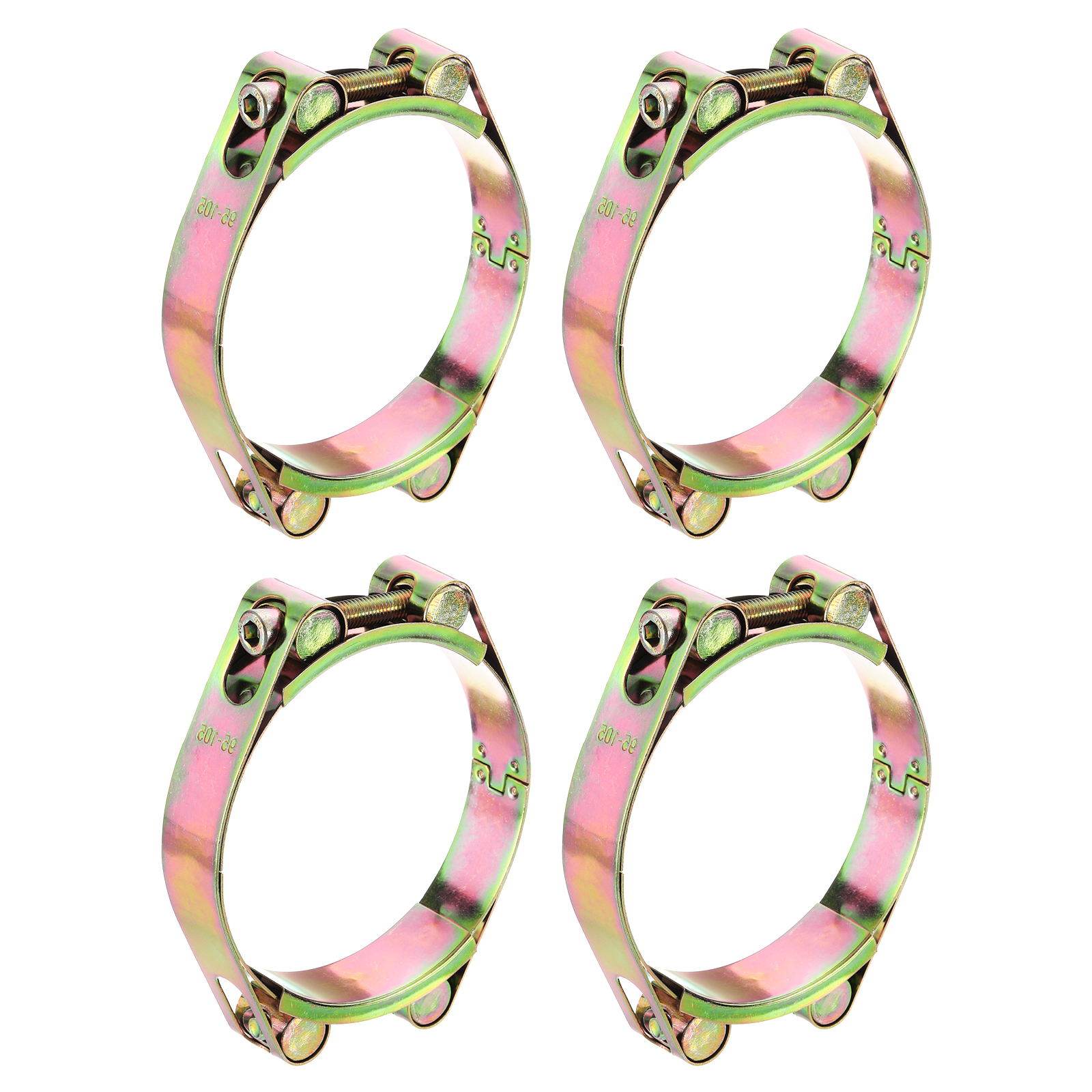 Uxcell 4 Pack T-Bolt Hose Clamp, 0.9" Heavy Duty Adjustable Tube Clamps ...