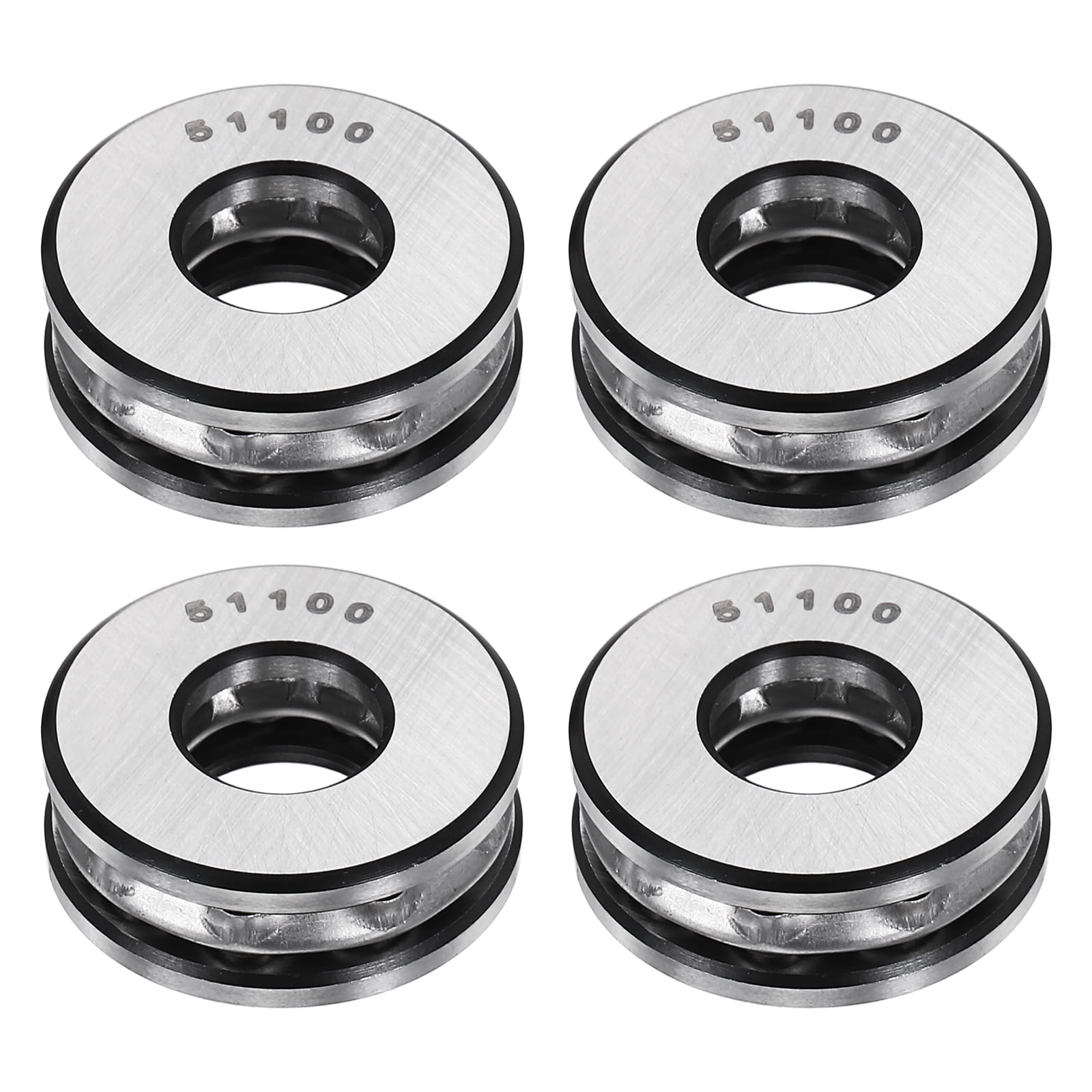 Uxcell 4 Pack Thrust Ball Bearings, 10mm Bore 24mm OD 9mm Thick 51100 ...
