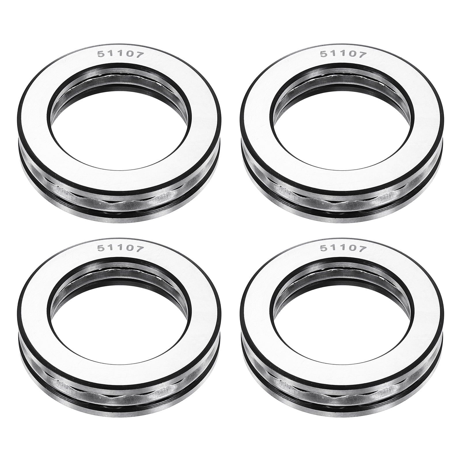 Uxcell 4 Pack Thrust Ball Bearings, 35mm Bore 52mm OD 12mm Thick 51107 ...