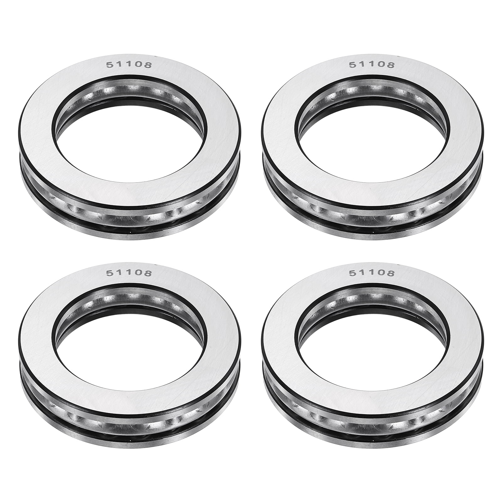 Uxcell 4 Pack Thrust Ball Bearings, 40mm Bore 60mm OD 13mm Thick 51108 ...