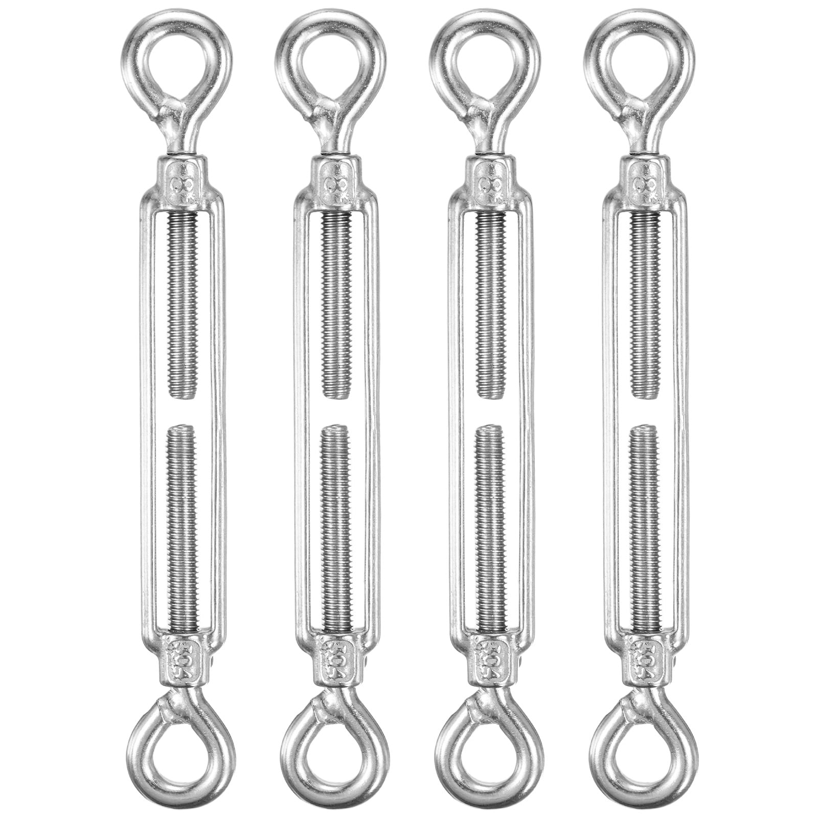 Uxcell 4-Pack Turnbuckle Eye and Eye, M8 Stainless Steel Heavy ...