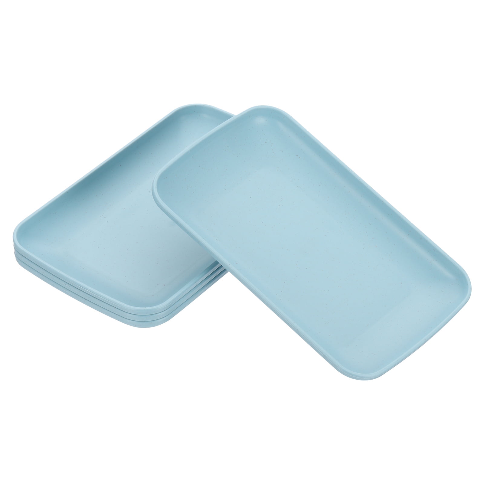 Uxcell 4 Pack Unbreakable Plastic Dinner Plates, 9"x6" Rectangular ...