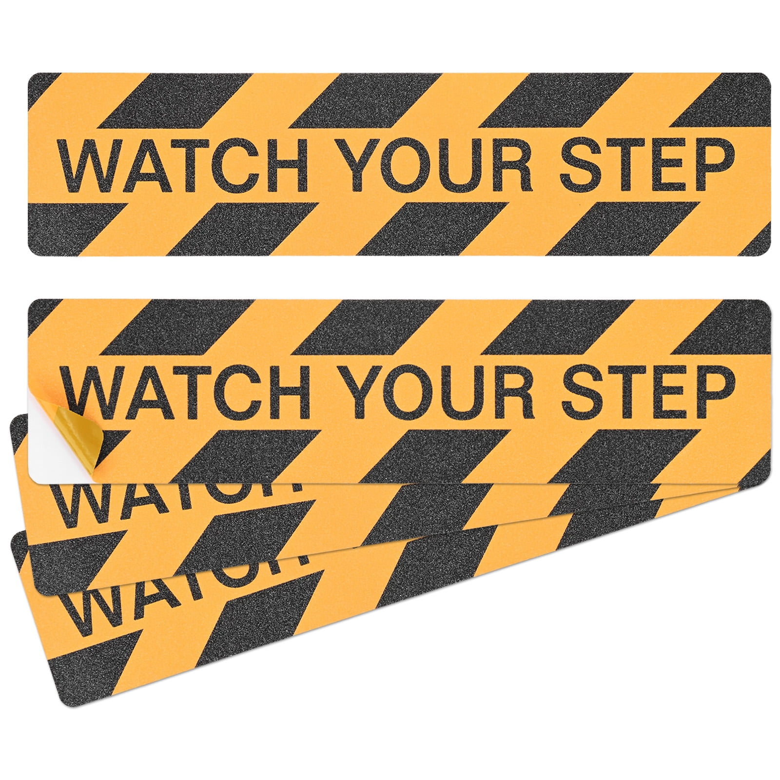 Uxcell 4-Pack WATCH YOUR STEP Floor Decals Stickers 6 x 24 Inch Watch ...