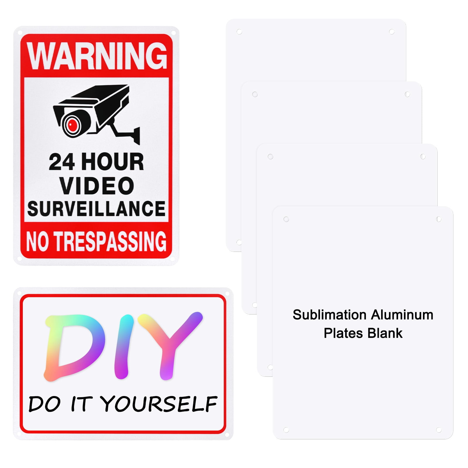 Uxcell 4-Pack White Blank Metal Signs 11x14 Inch Sublimation Aluminum ...