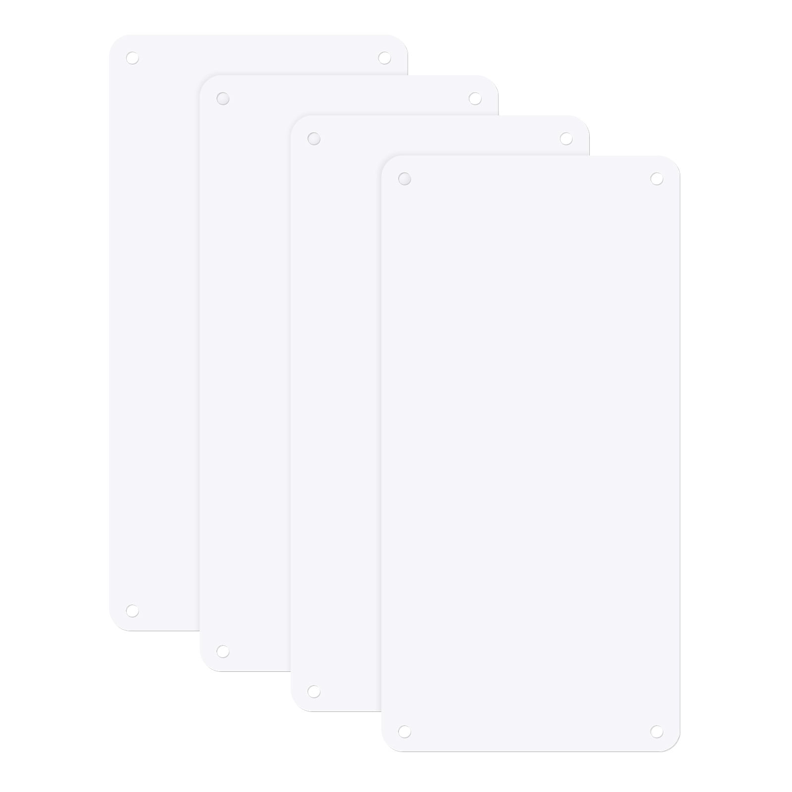 Uxcell 4-Pack White Blank Metal Signs 4x8 Inch Sublimation Aluminum ...