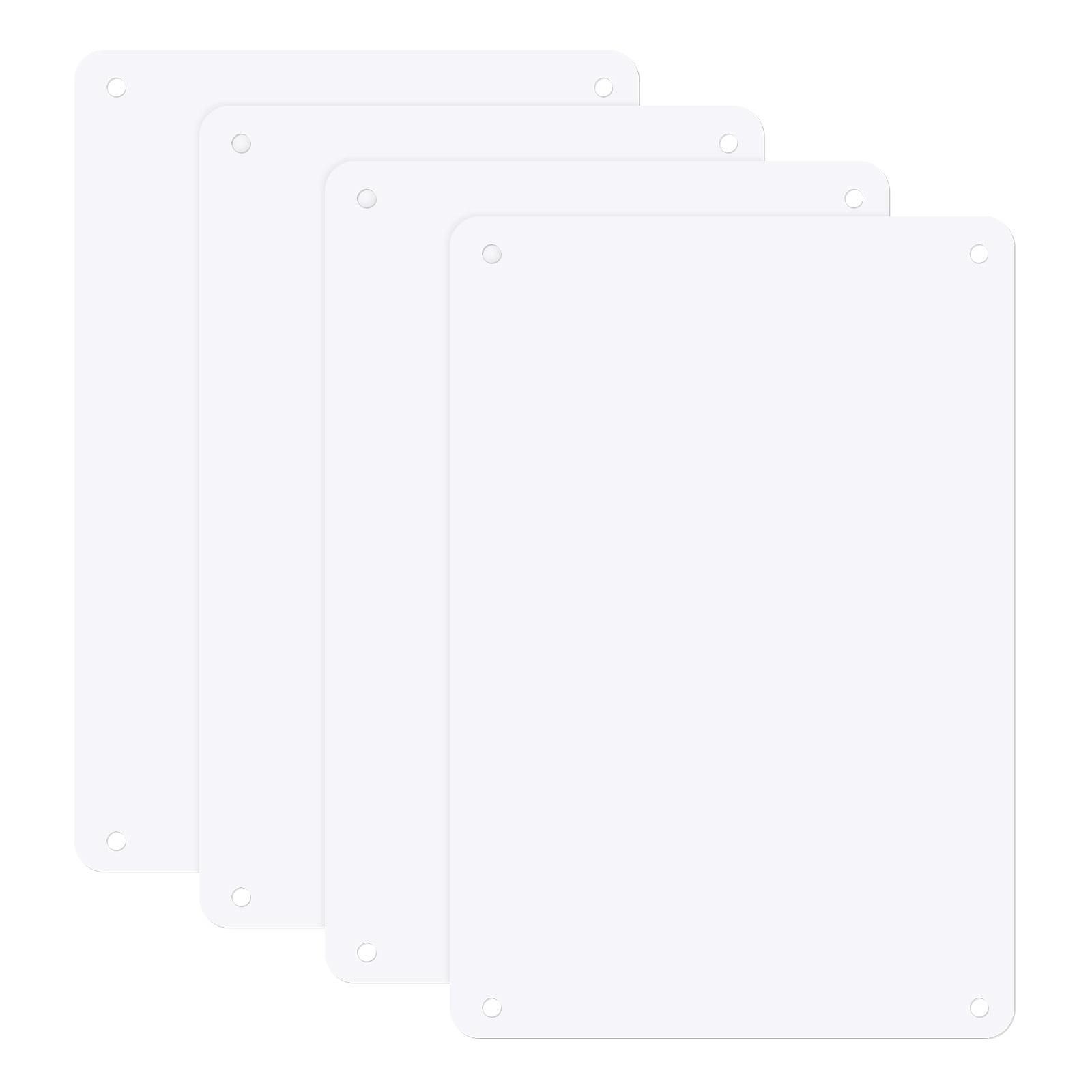 Uxcell 4-Pack White Blank Metal Signs 7x10 Inch Sublimation Aluminum ...