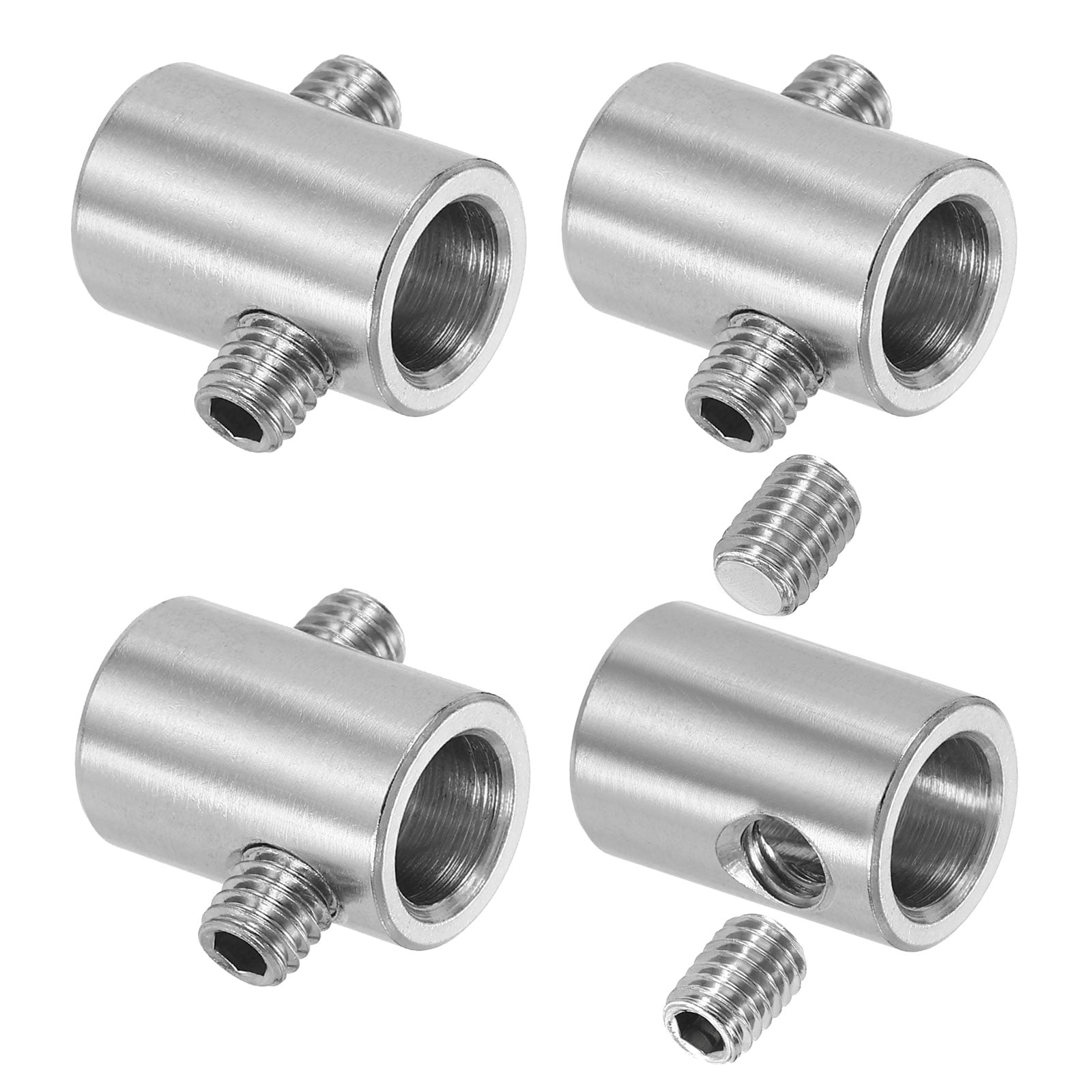 Uxcell 4 Pack Wire Rope Clips, 9mm ID 14mm OD Double Holes Lock Cable ...