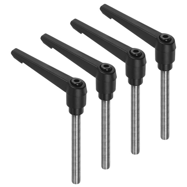 Uxcell 4 Packs M10 x 72mm 304 Stainless Steel Male Thread Adjustable Clamping Lever Handles ...