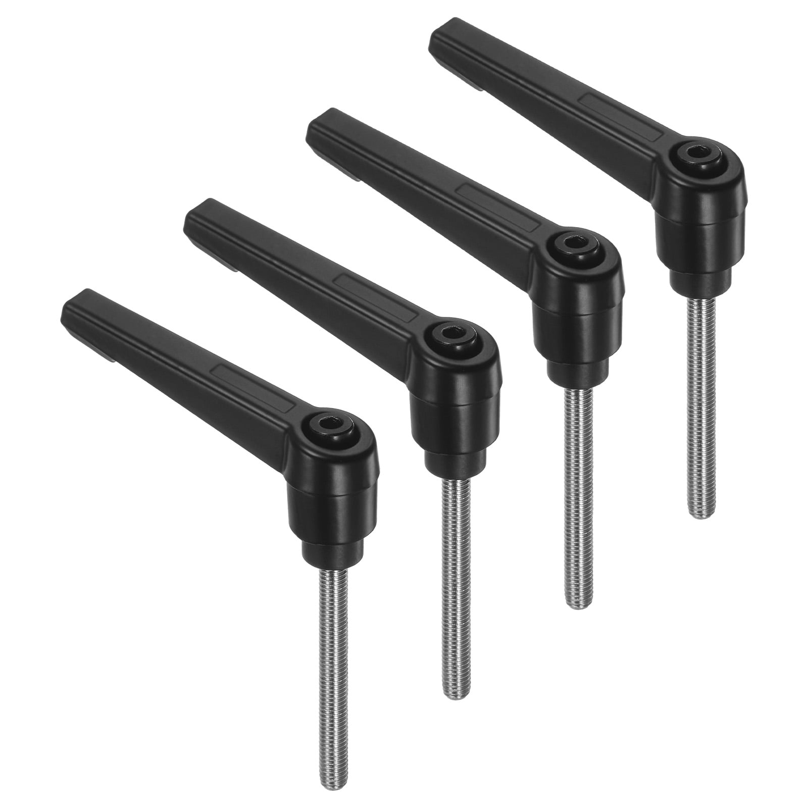 Uxcell 4 Packs M5 x 50mm 304 Stainless Steel Male Thread Adjustable Clamping Lever Handles Knobs ...