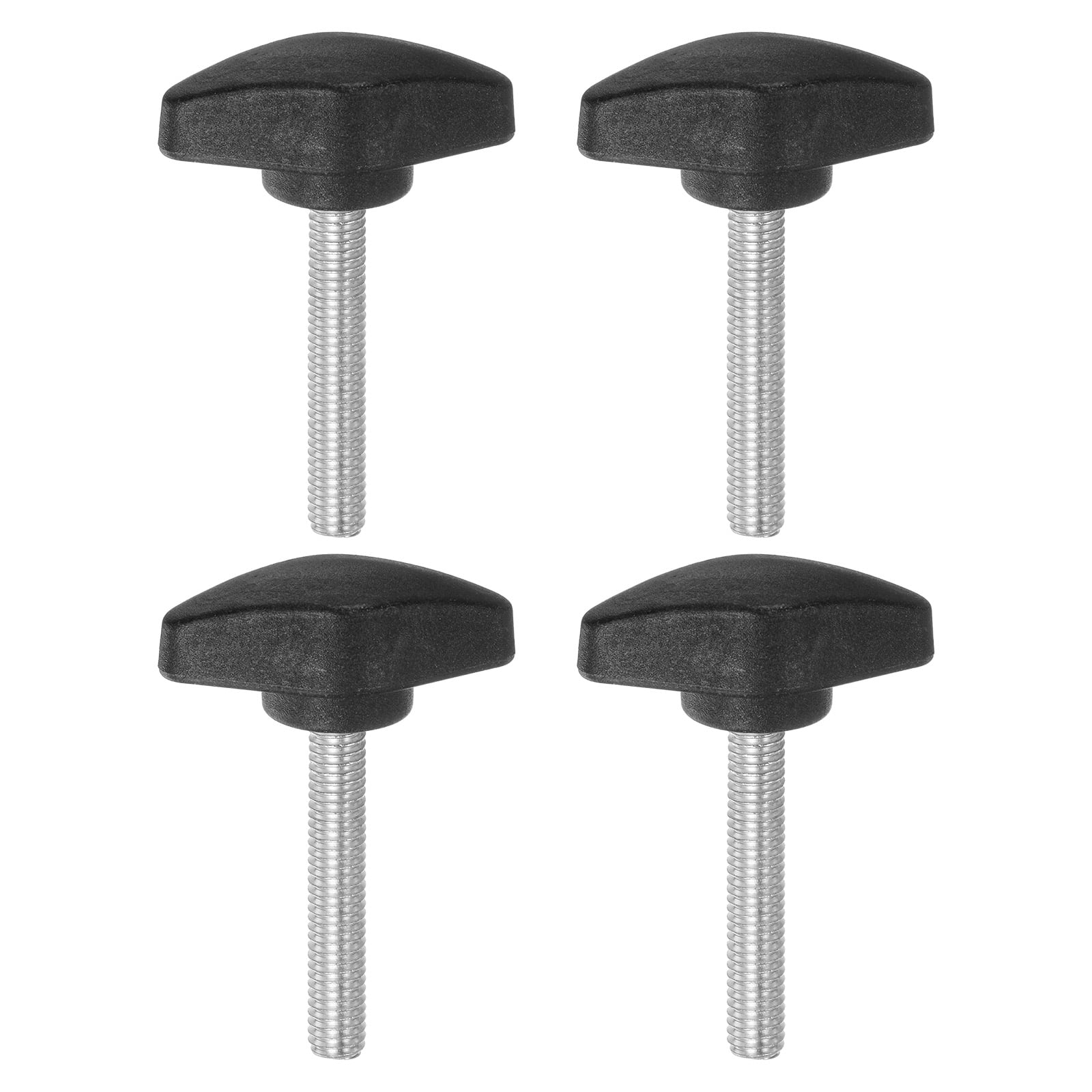 Uxcell 4 Packs M6 x 40mm Male Thread Tee Wing Knobs Thumb Screw ...