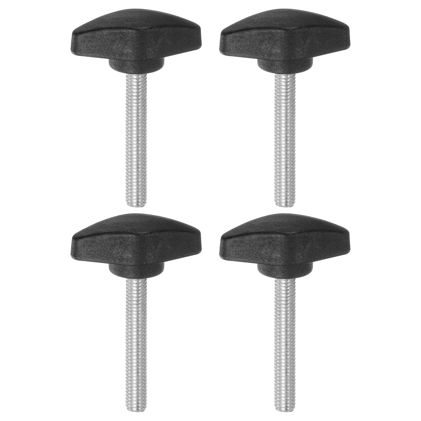 Uxcell 4 Packs M6 x 45mm Male Thread Tee Wing Knobs Thumb Screw ...
