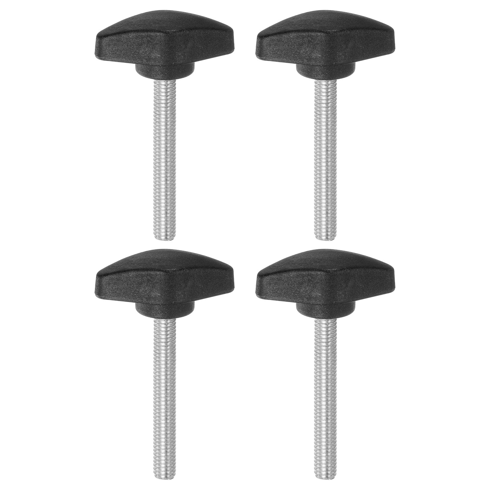 Uxcell 4 Packs M6 x 50mm Male Thread Tee Wing Knobs Thumb Screw ...