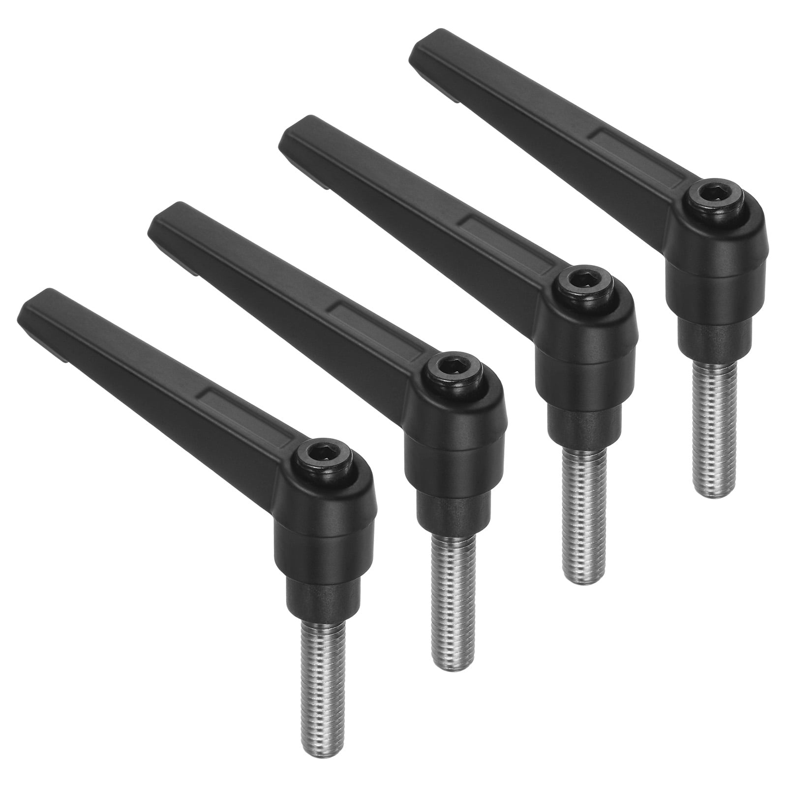 Uxcell 4 Packs M8 x 25mm 304 Stainless Steel Male Thread Adjustable Clamping Lever Handles Knobs ...