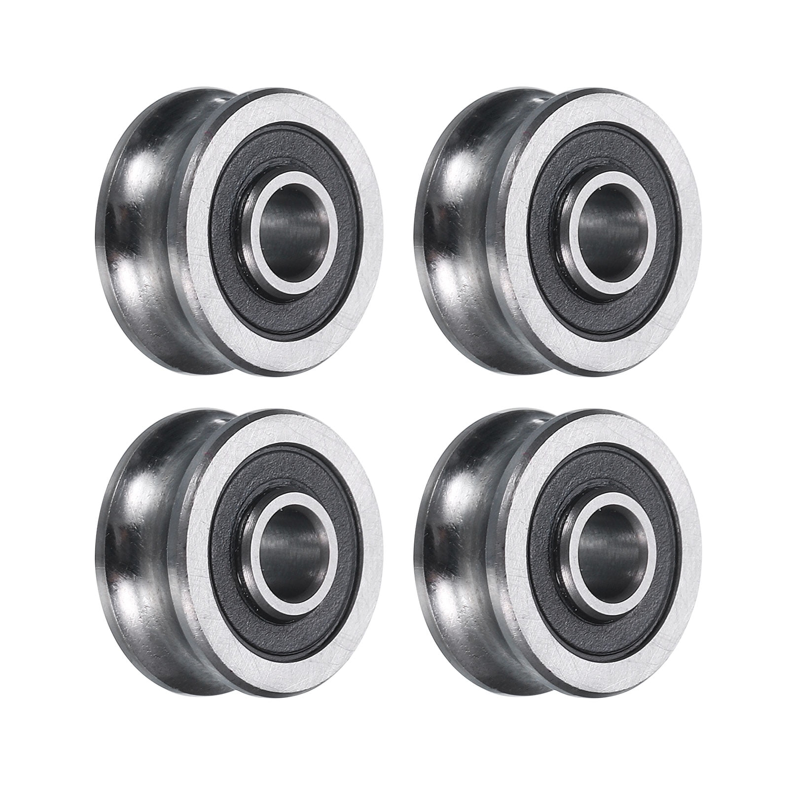 Uxcell 4 Packs SG10 U Groove Track Guide Bearing 4x13x6mm U Groove ...