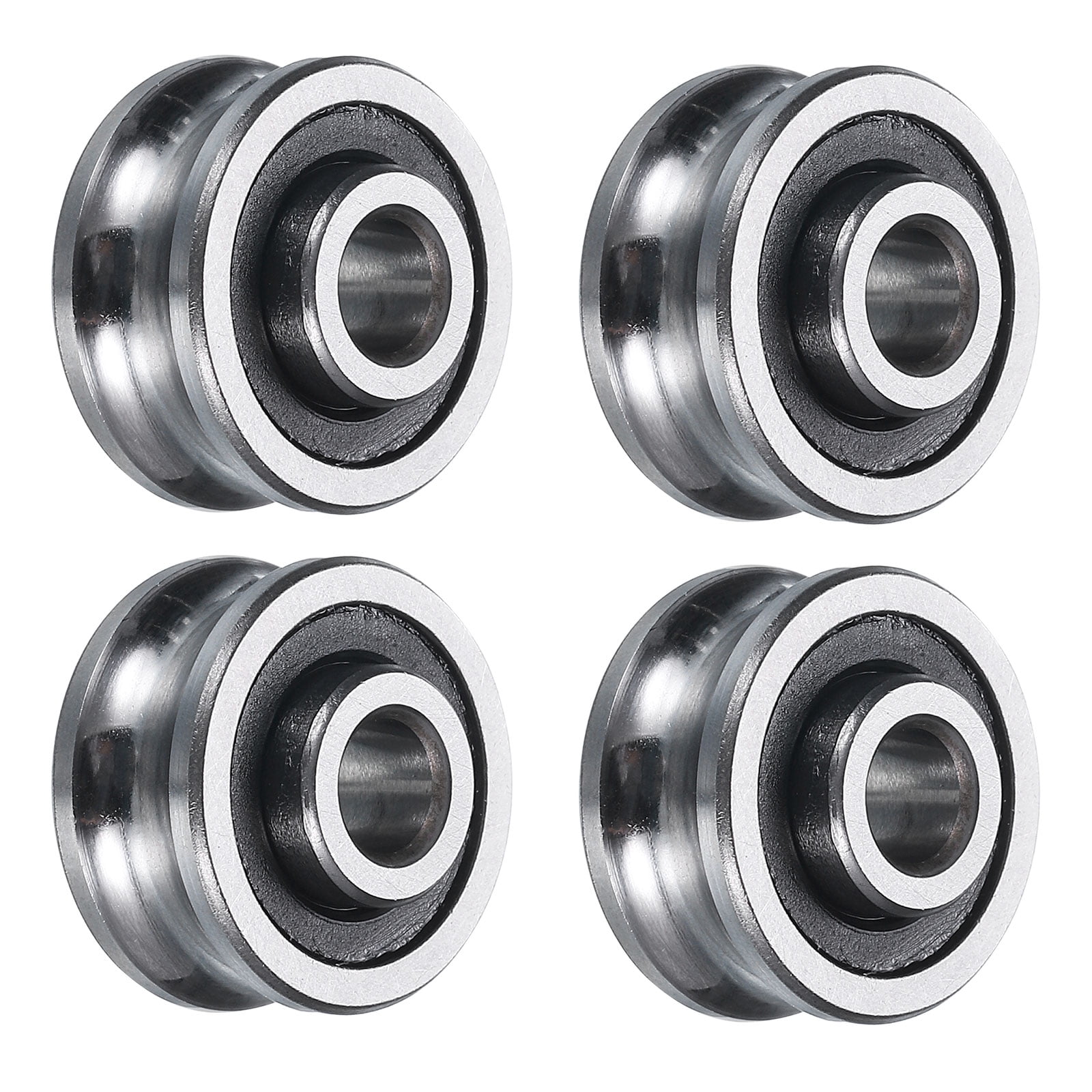 Uxcell 4 Packs SG15 U Groove Track Guide Bearing 5x17x8mm U Groove ...