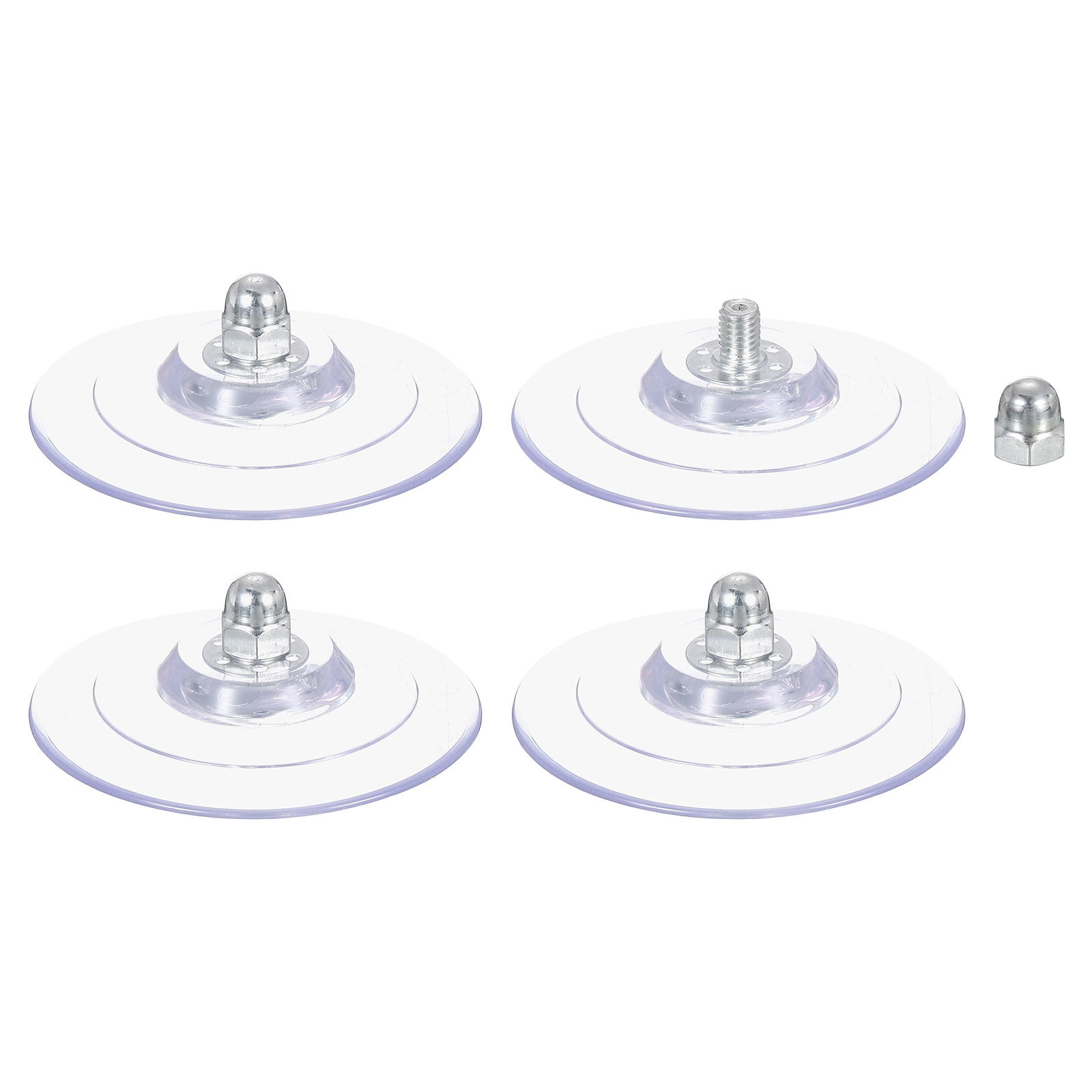 Uxcell 4 Packs Suction Cups for Glass 85mm/3.3" Dia Sucker Pads with M8 ...