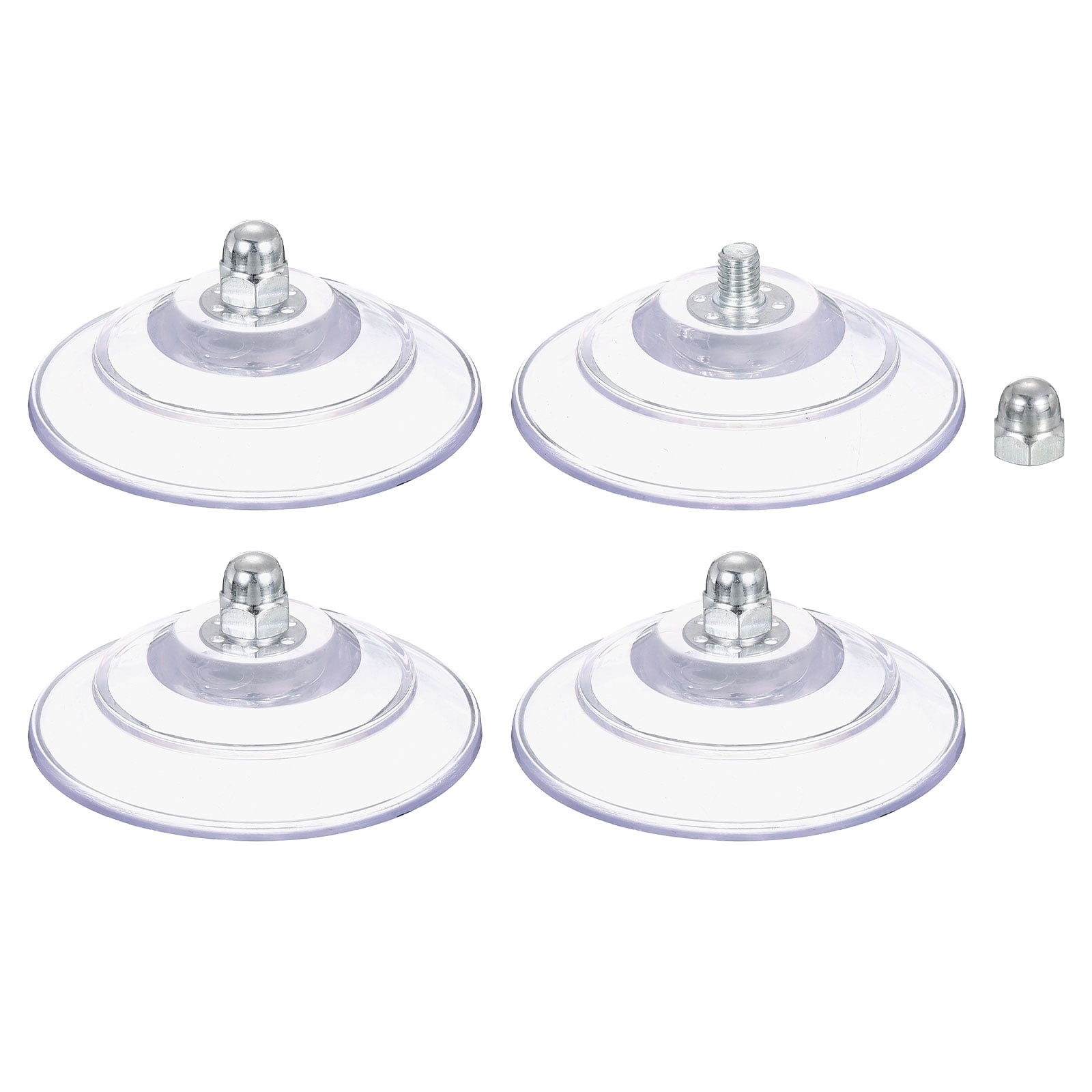 Uxcell 4 Packs Suction Cups for Glass 90mm/3.5" Dia Sucker Pads with M8 ...