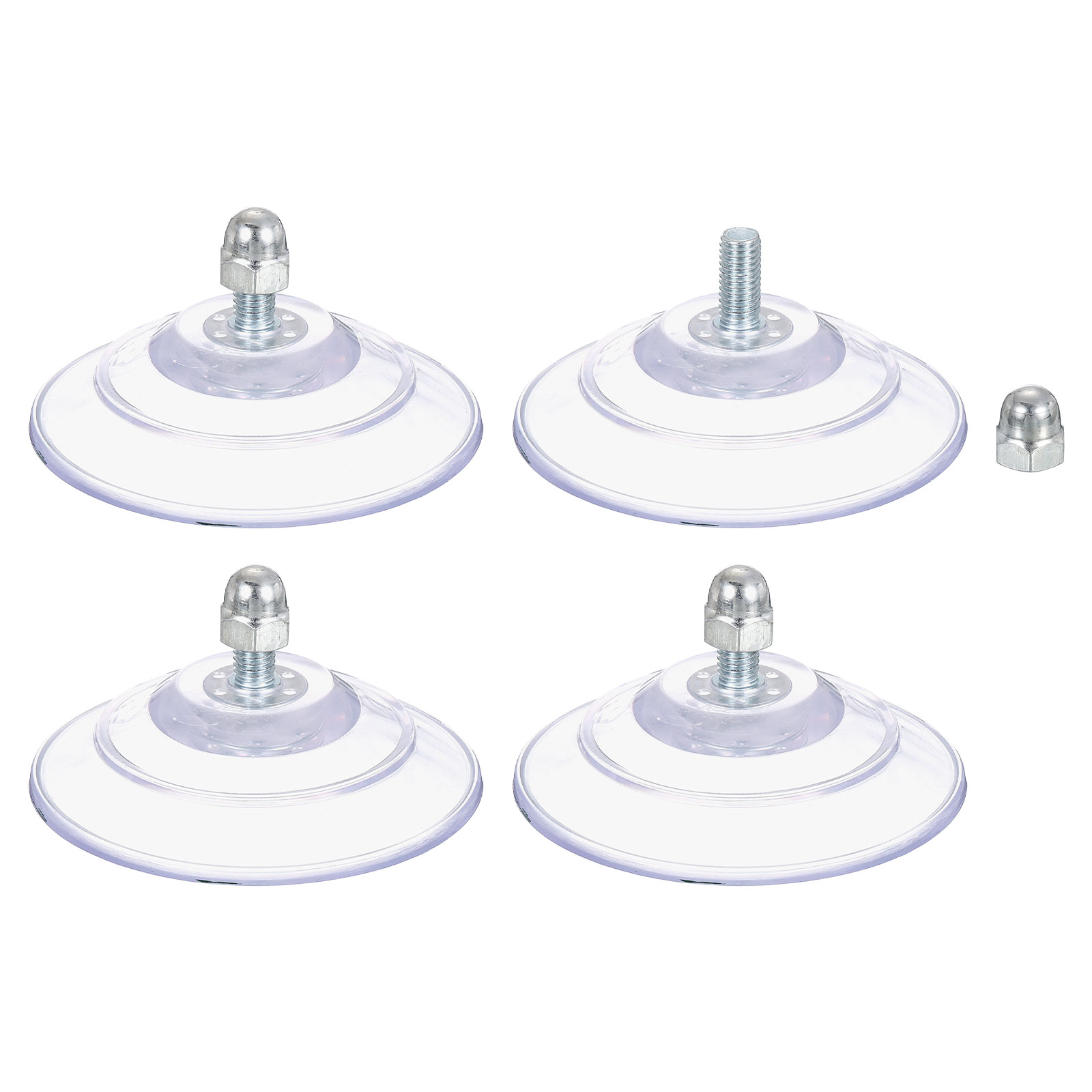 Uxcell 4 Packs Suction Cups for Glass 90mm/3.5" Dia Sucker Pads with M8 ...