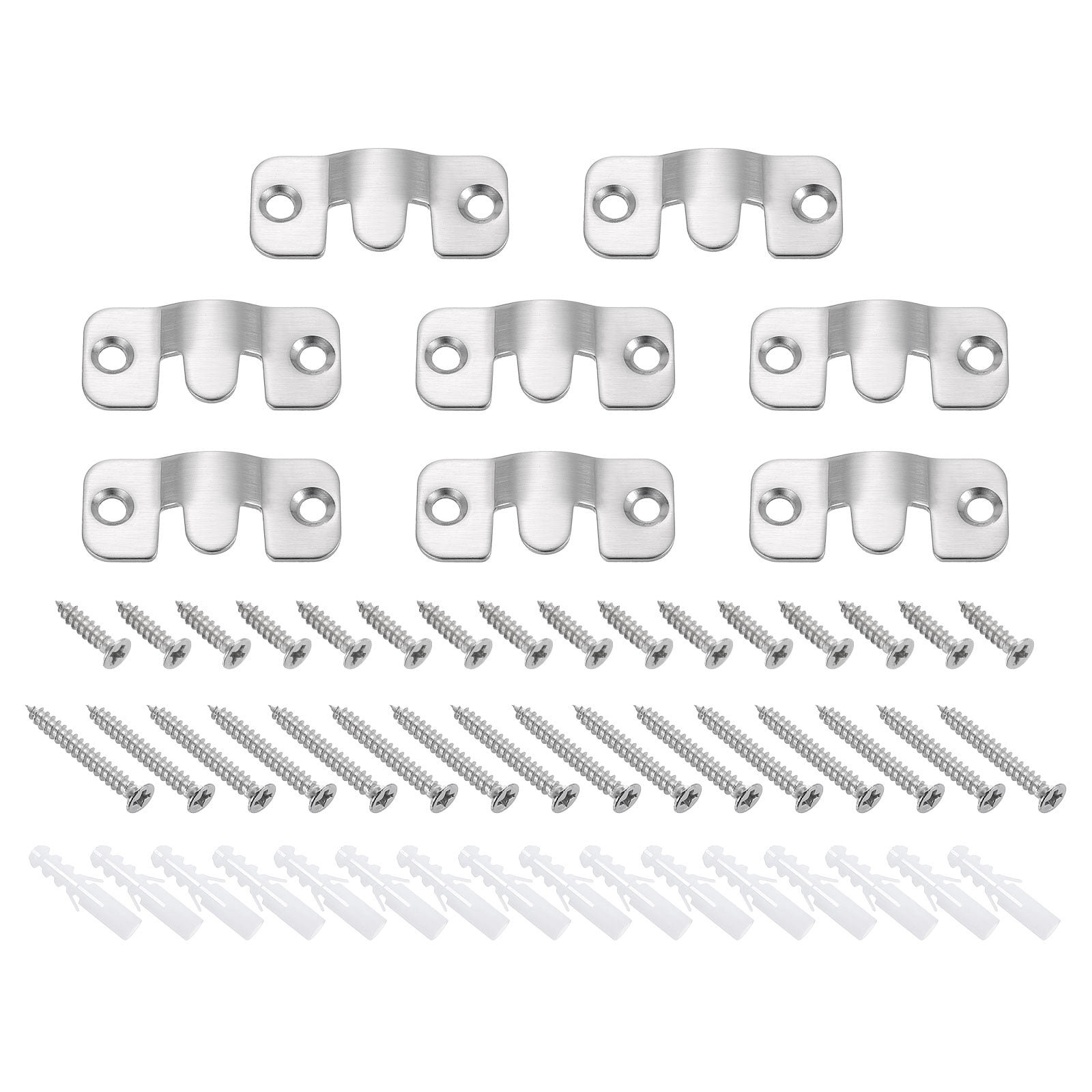 Uxcell 4 Pairs Flush Mount Bracket, 44 x 19mm Heavy Duty Picture Hanger ...