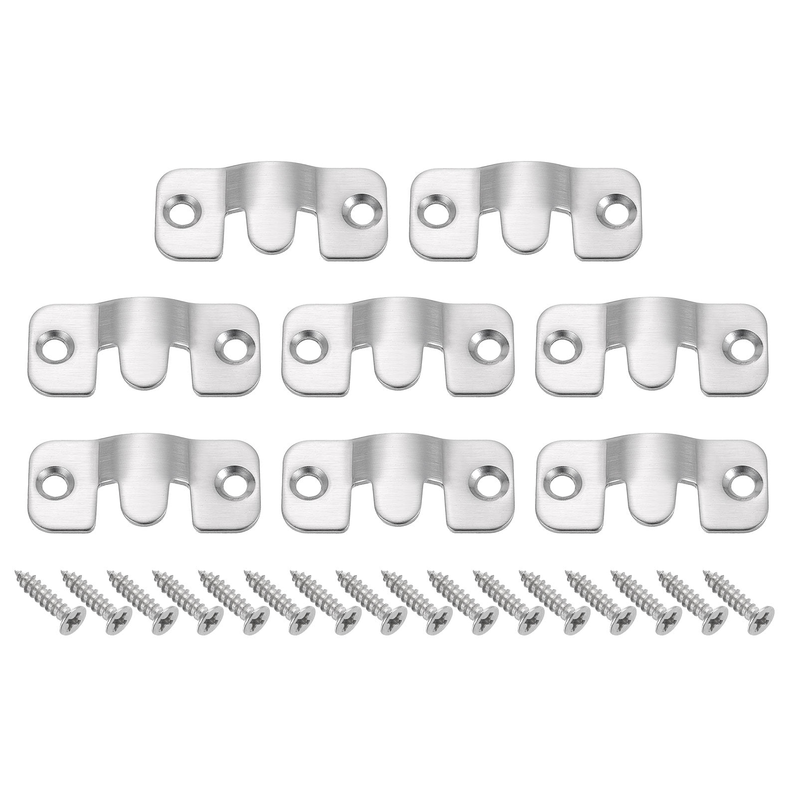 Uxcell 4 Pairs Flush Mount Bracket, 44 x 19mm Heavy Duty Picture Hanger ...