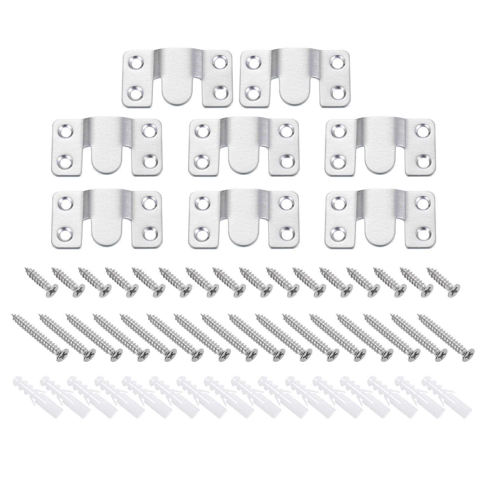 Uxcell 4 Pairs Flush Mount Bracket, 54 x 30mm Heavy Duty Picture Hanger ...