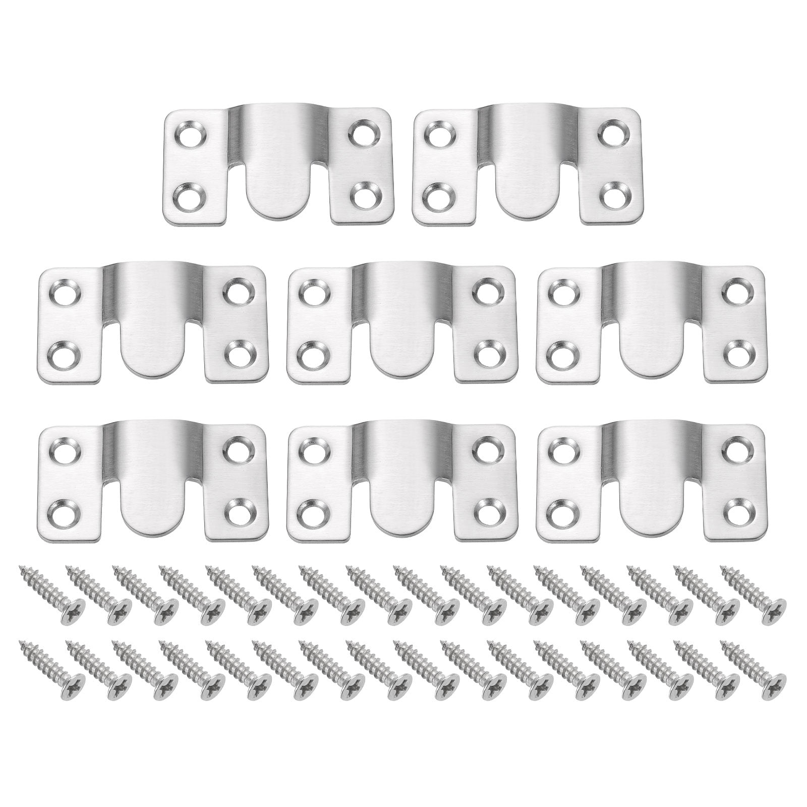 Uxcell 4 Pairs Flush Mount Bracket, 54 x 30mm Heavy Duty Picture Hanger ...