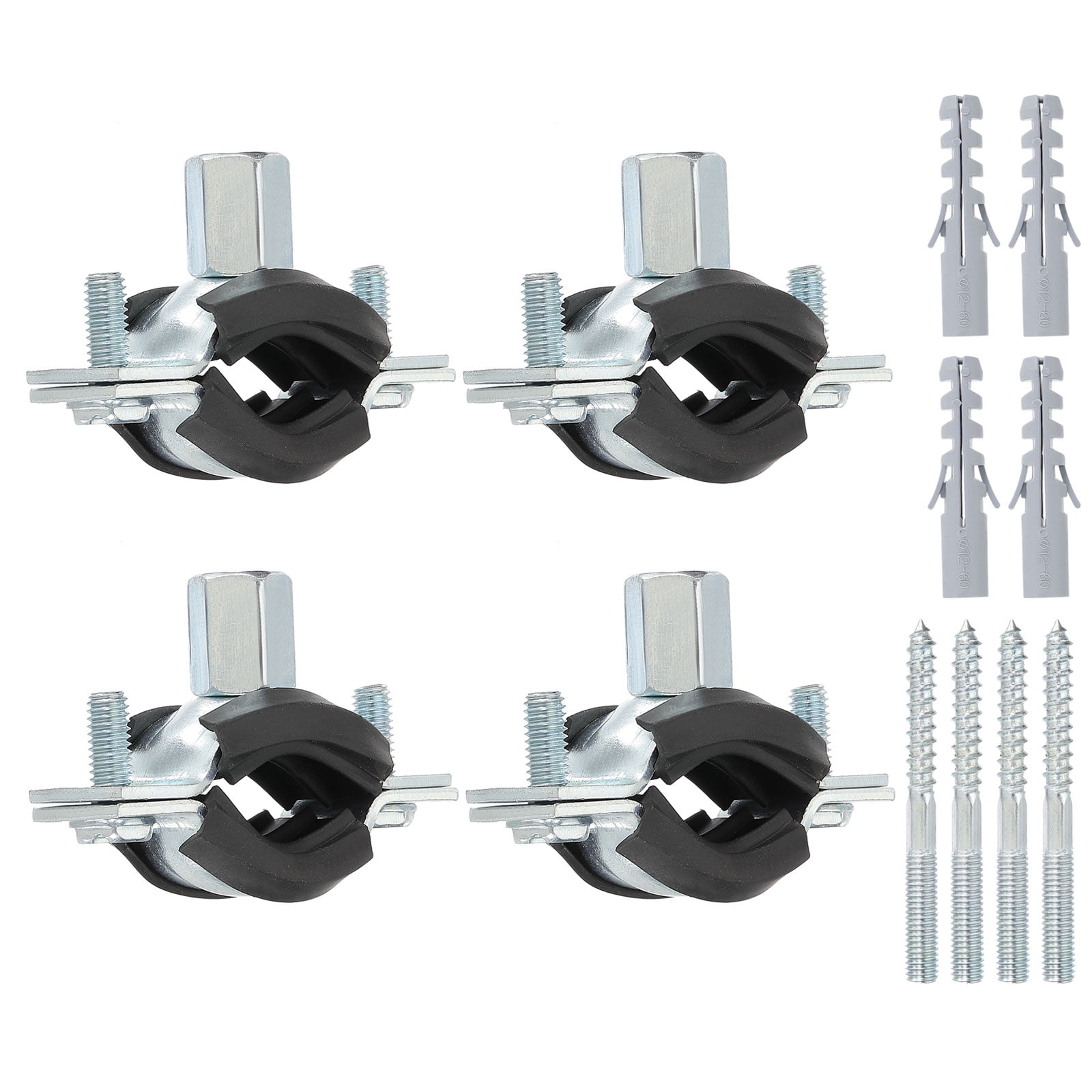 Uxcell 4 Pcs 0.8-0.9inch Heavy Duty Adjustable Split Ring Pipe Hanger ...