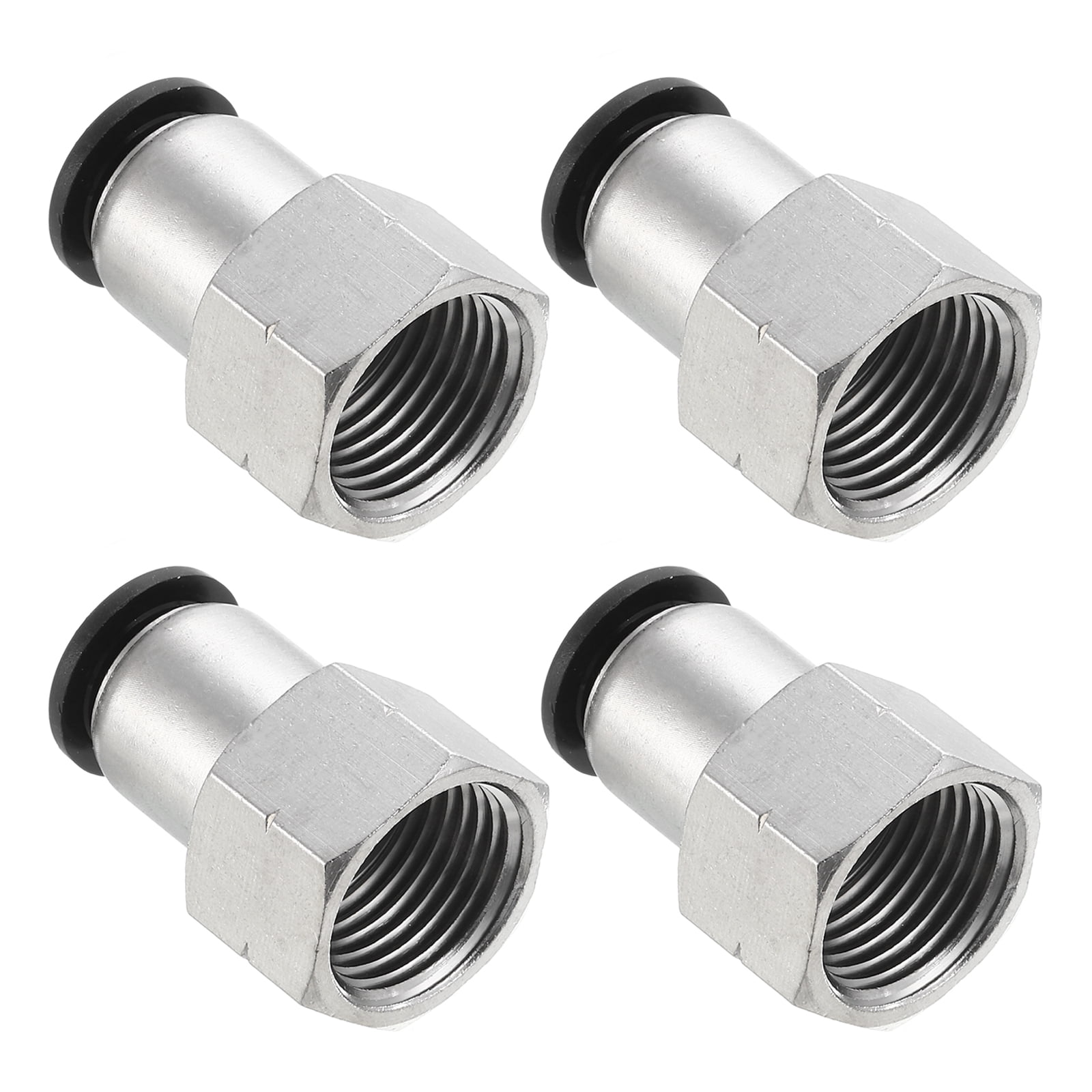 Uxcell 4 Pcs 1/2 Inch OD Tube to 1/2 Inch NPT Female Thread Push to ...