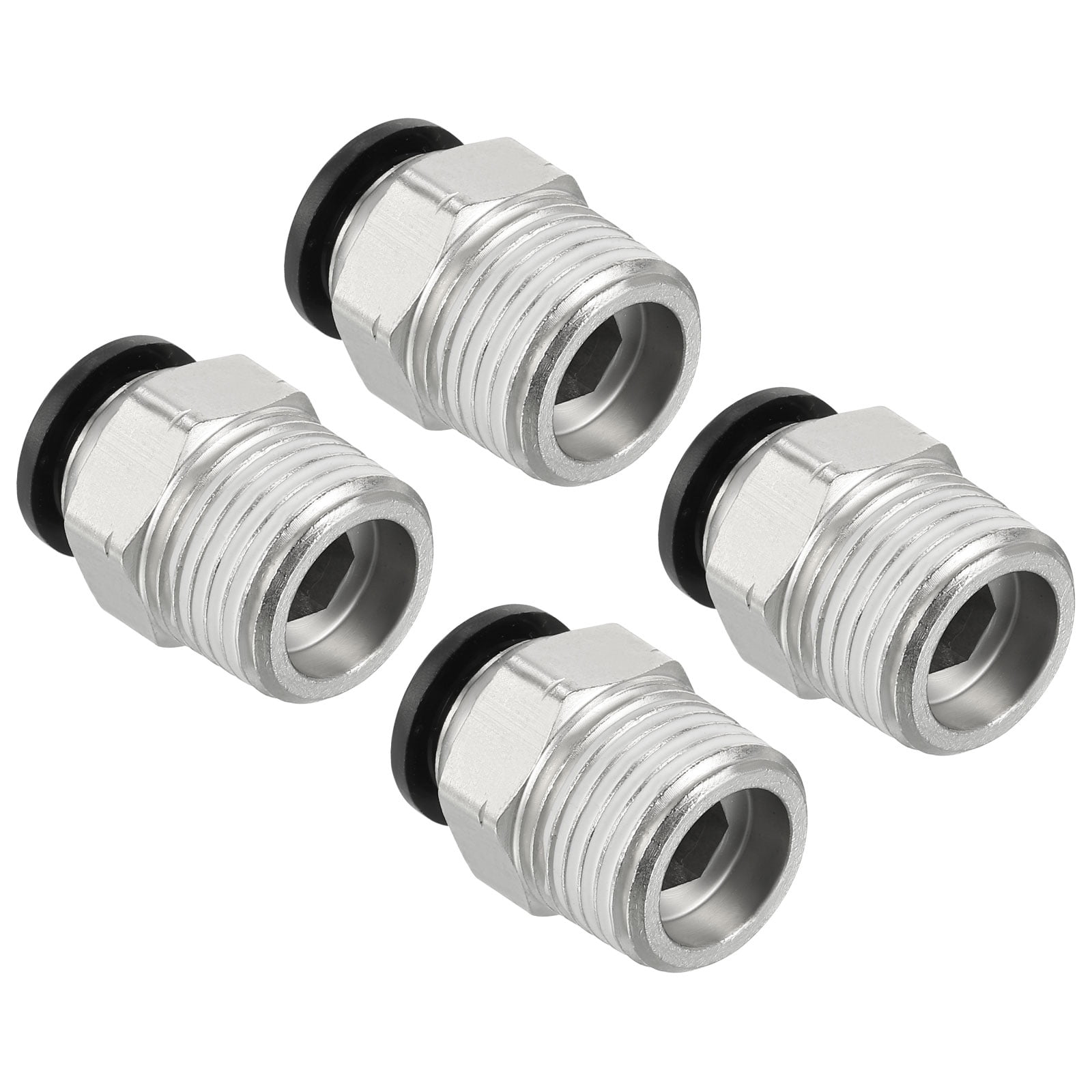Uxcell 4 Pcs 1/2 Inch OD Tube to 1/2 Inch NPT Male Thread Push to ...