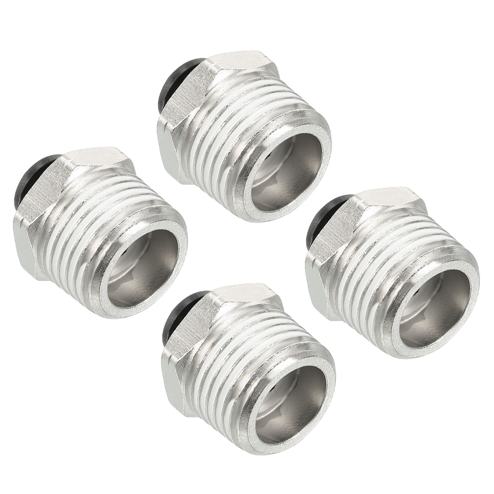 Uxcell 4 Pcs 1/4 Inch OD Tube to 1/2 Inch NPT Male Thread Push to ...