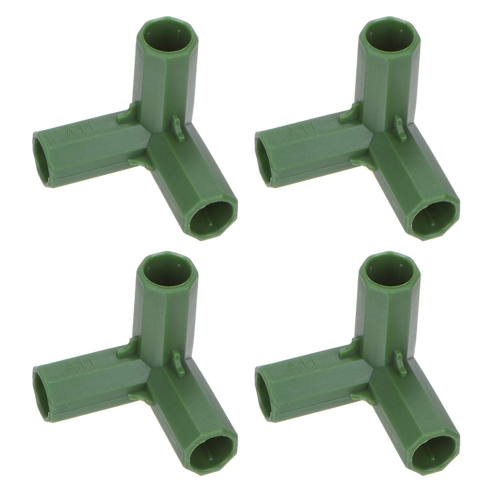 Uxcell 4 Pcs 11mm Greenhouse Frame Building Connectors, 3 Way Right ...