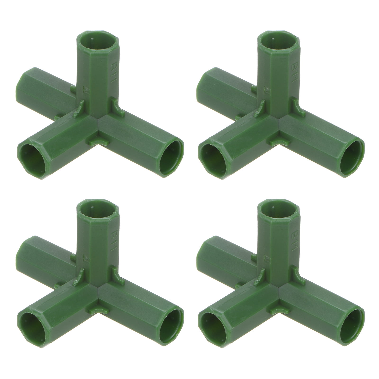 Uxcell 4 Pcs 11mm Greenhouse Frame Building Connectors, 4 Way Right ...