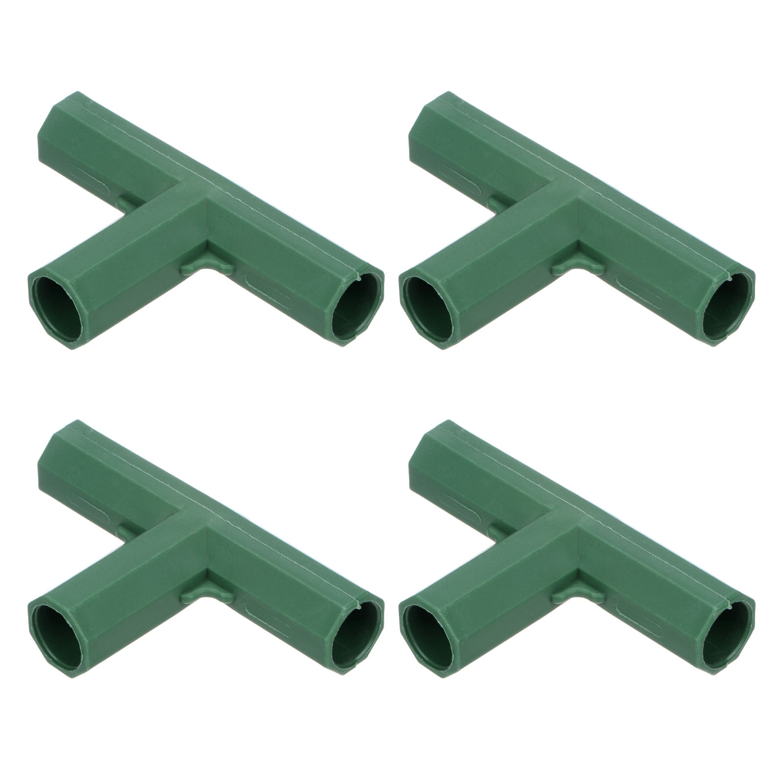 Uxcell 4 Pcs 16mm Greenhouse Frame Building Connectors, 3 Way Flat Pipe ...